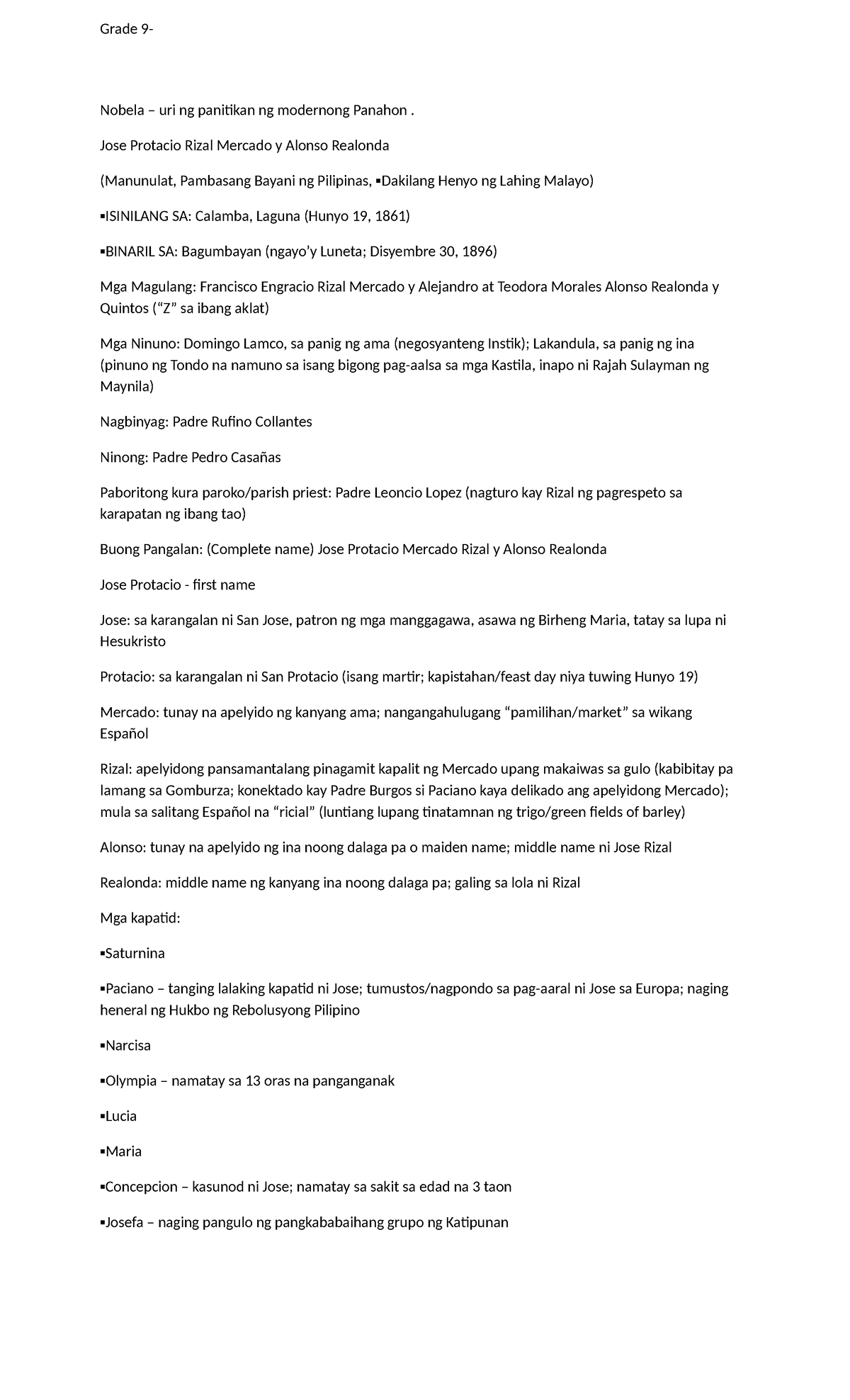 Noli me tang ere gr - REVIEWR - Nobela – uri ng panitikan ng modernong ...