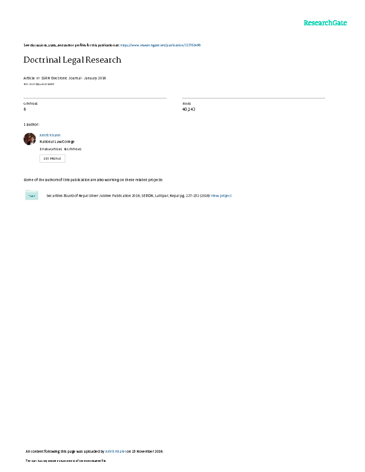 Doctrinal Legal Research Final - See discussions, stats, and author ...