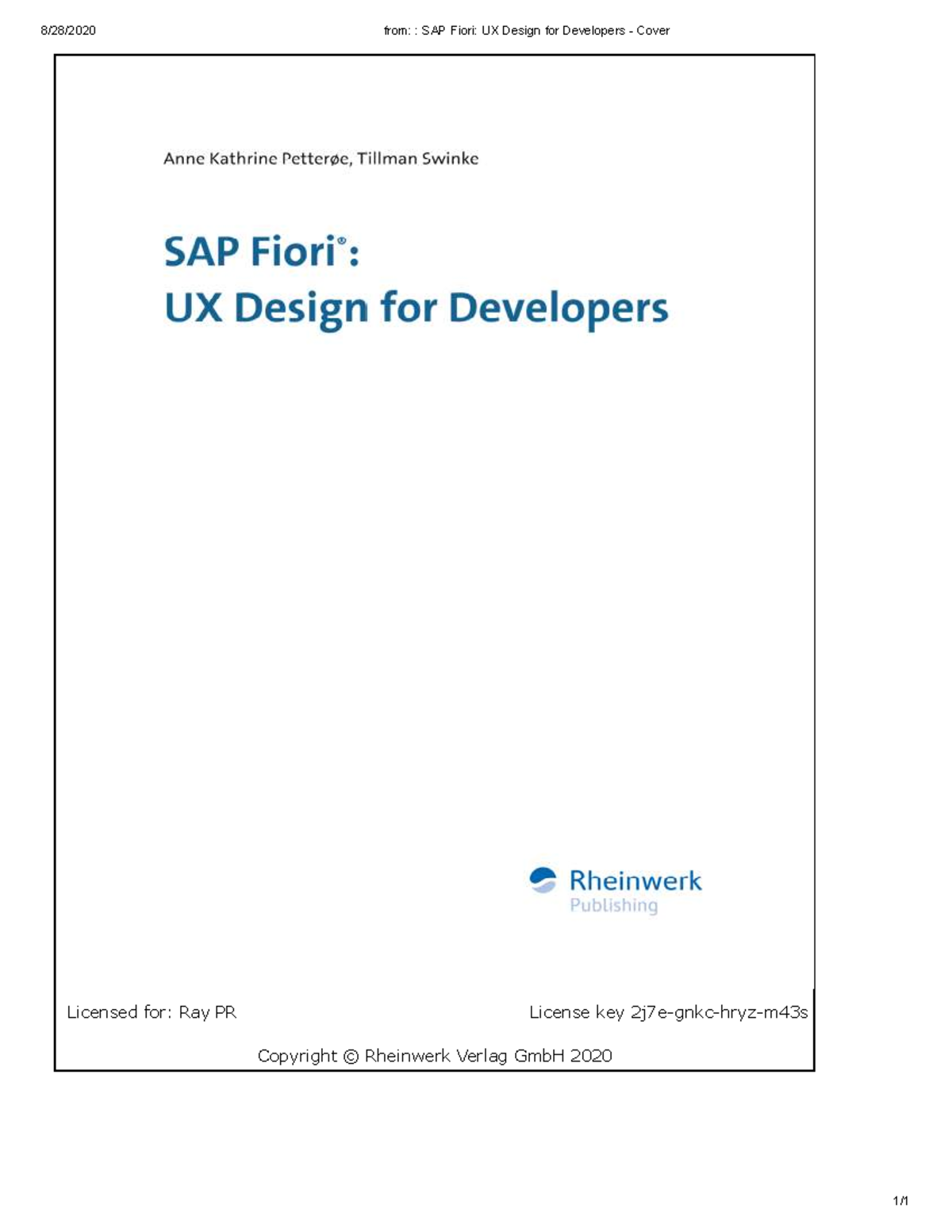 SAP Fiori: UX Design for Developers - PAID Resources - Studocu