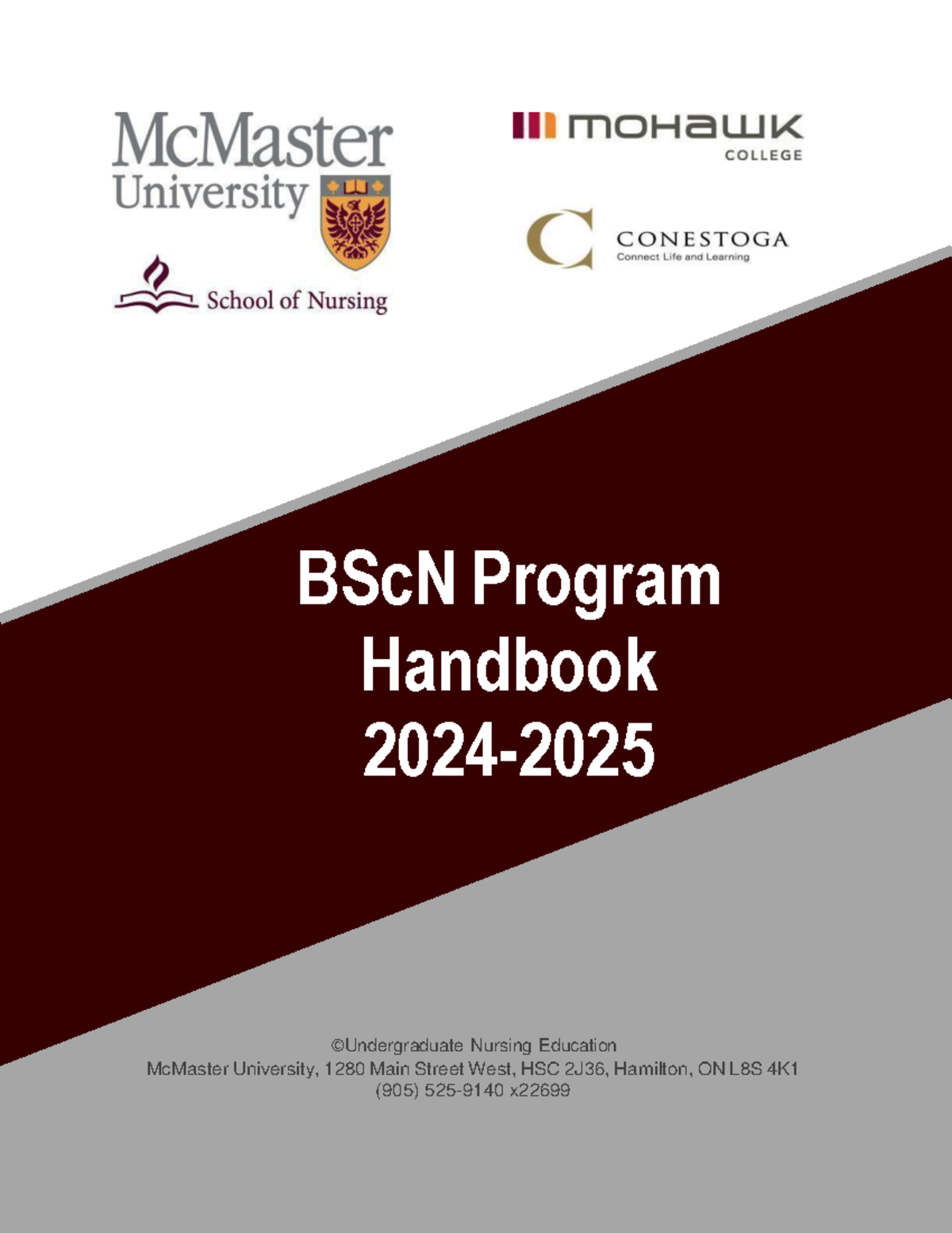 BScN Program Handbook 2024-2025: McMaster University Guide - Studocu