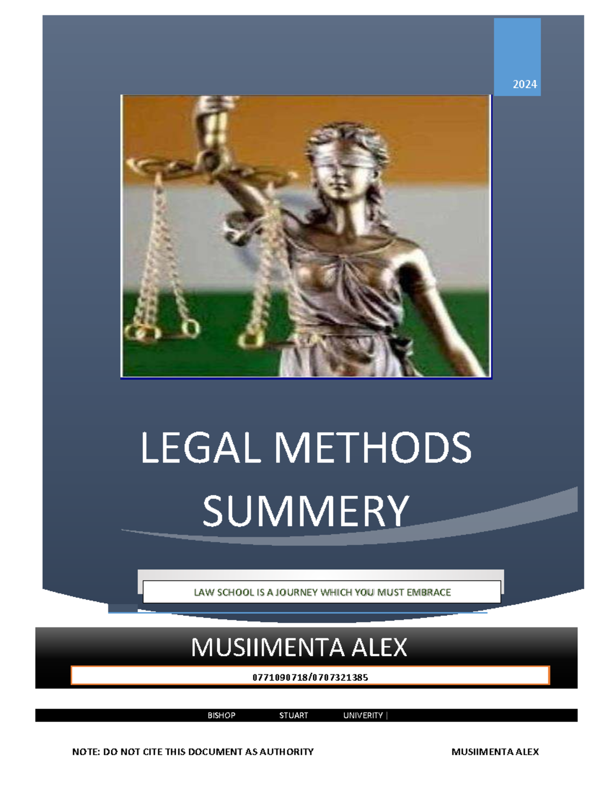 Legal Methods Summary (LLB2) - Embracing the Journey of Law - Studocu