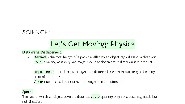 SCIENCE: Physics of Motion, Energy, and Environmental Interactions ...