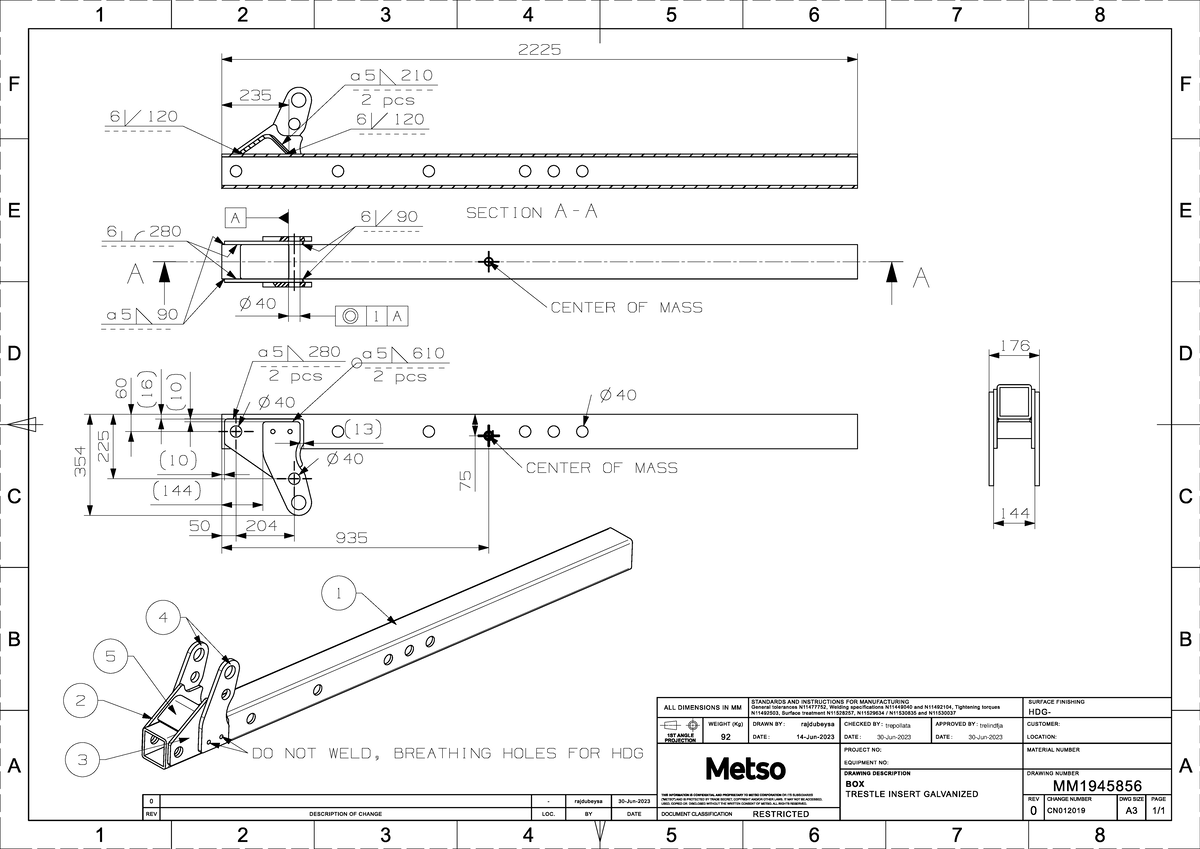 MM1945856 - Center of Mass Drawing and Manufacturing Standards - Studocu