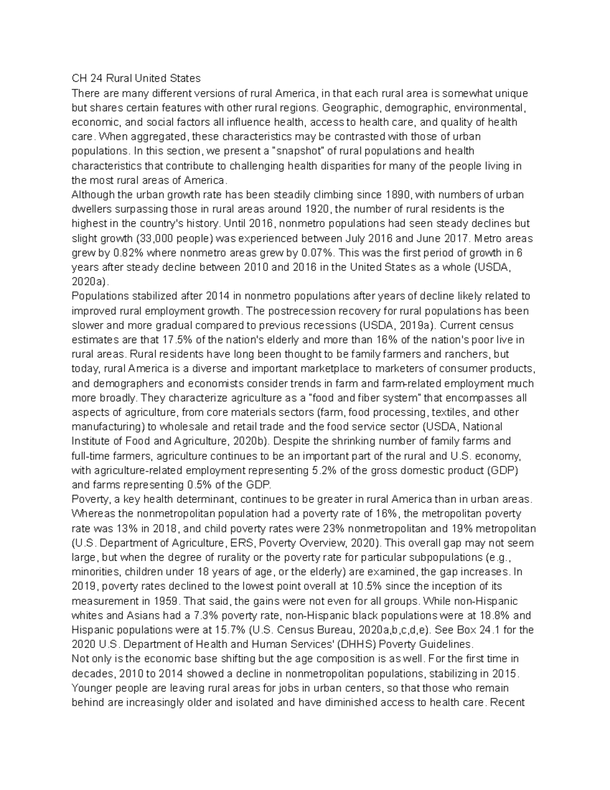 CH 24 Rural Health Disparities: Understanding Challenges and Solutions ...