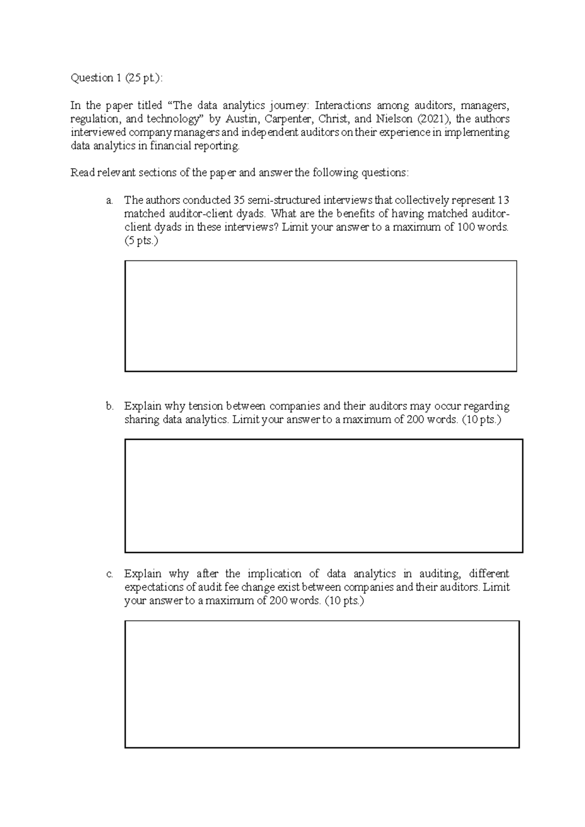 APM Sample Exam 2 - Data Analytics in Auditing Practice Exam - Studeersnel