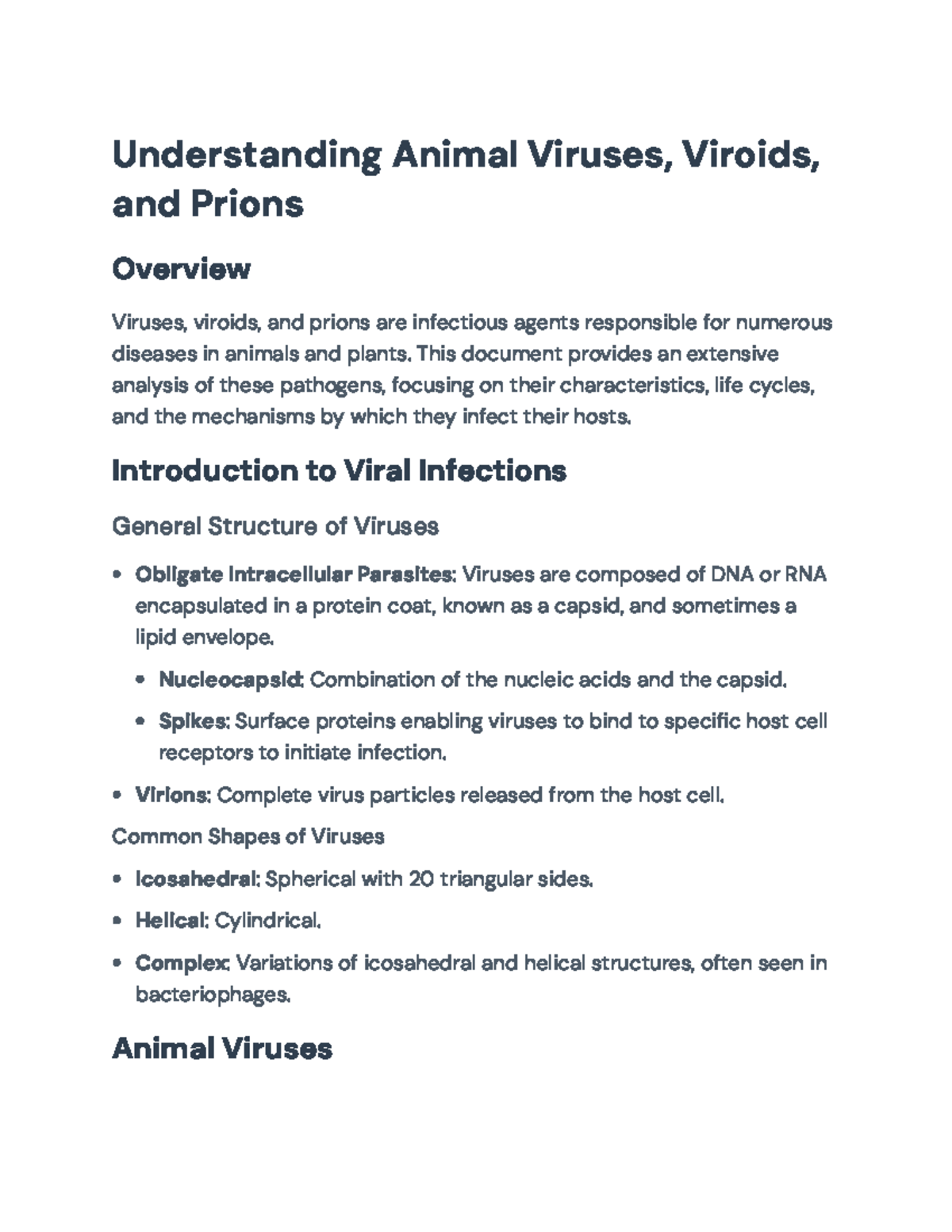 Understanding Viruses, Viroids, and Prions in Infectious Diseases ...