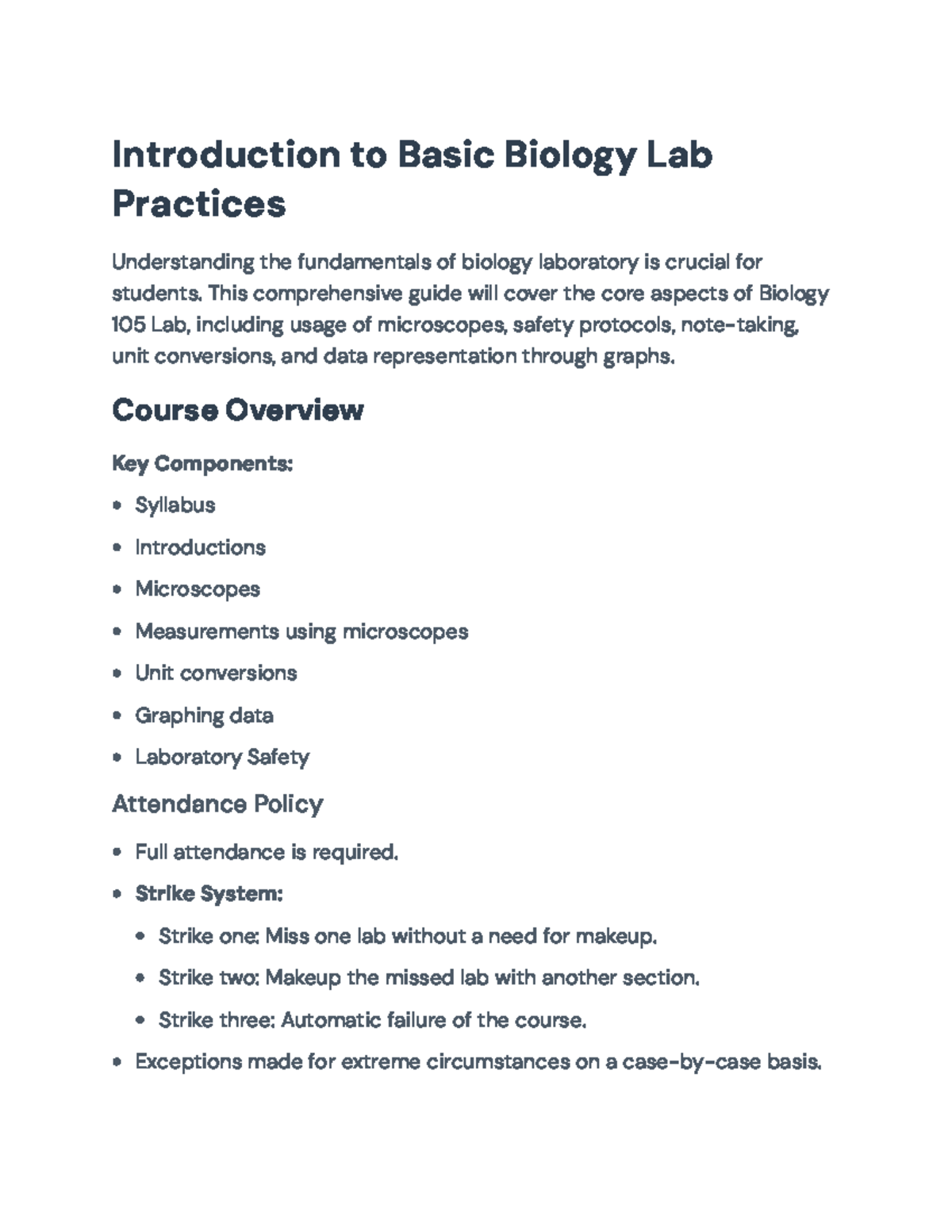 Biology 105 Lab: Essential Techniques and Safety Practices Guide ...