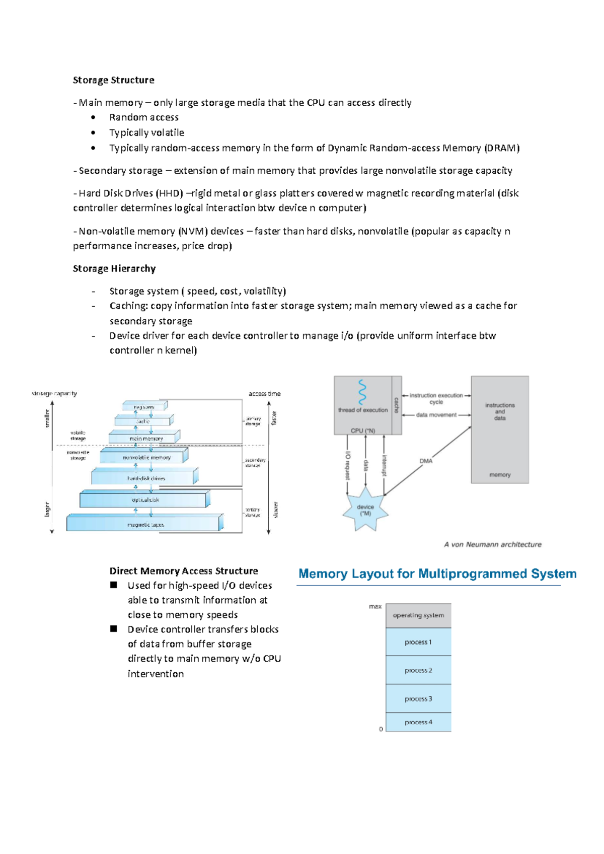 OS Notes for Test 1 - Final Exam Study Guide - Studocu