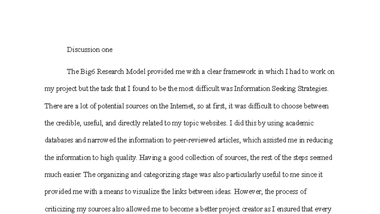 Research Methods in Education: Insights from The Big6 Model - Studocu
