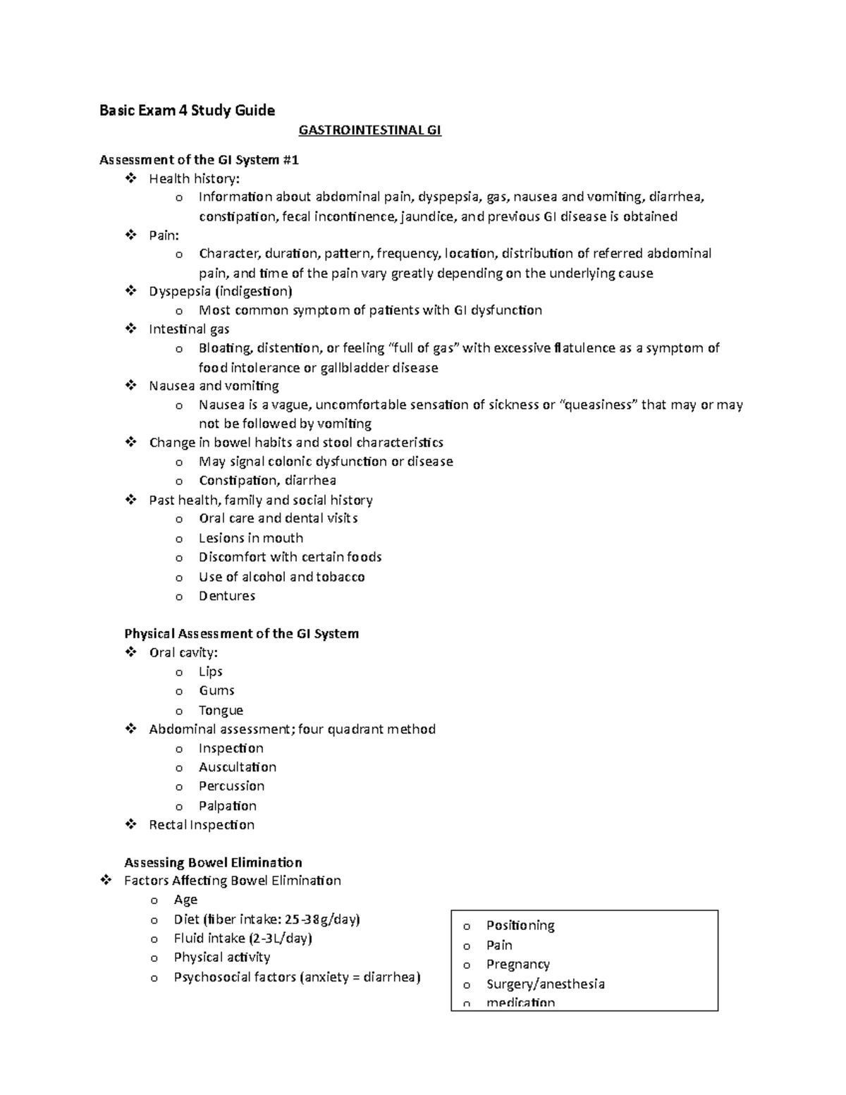 Basic adult health final exam review notes - Basic Final Review ...