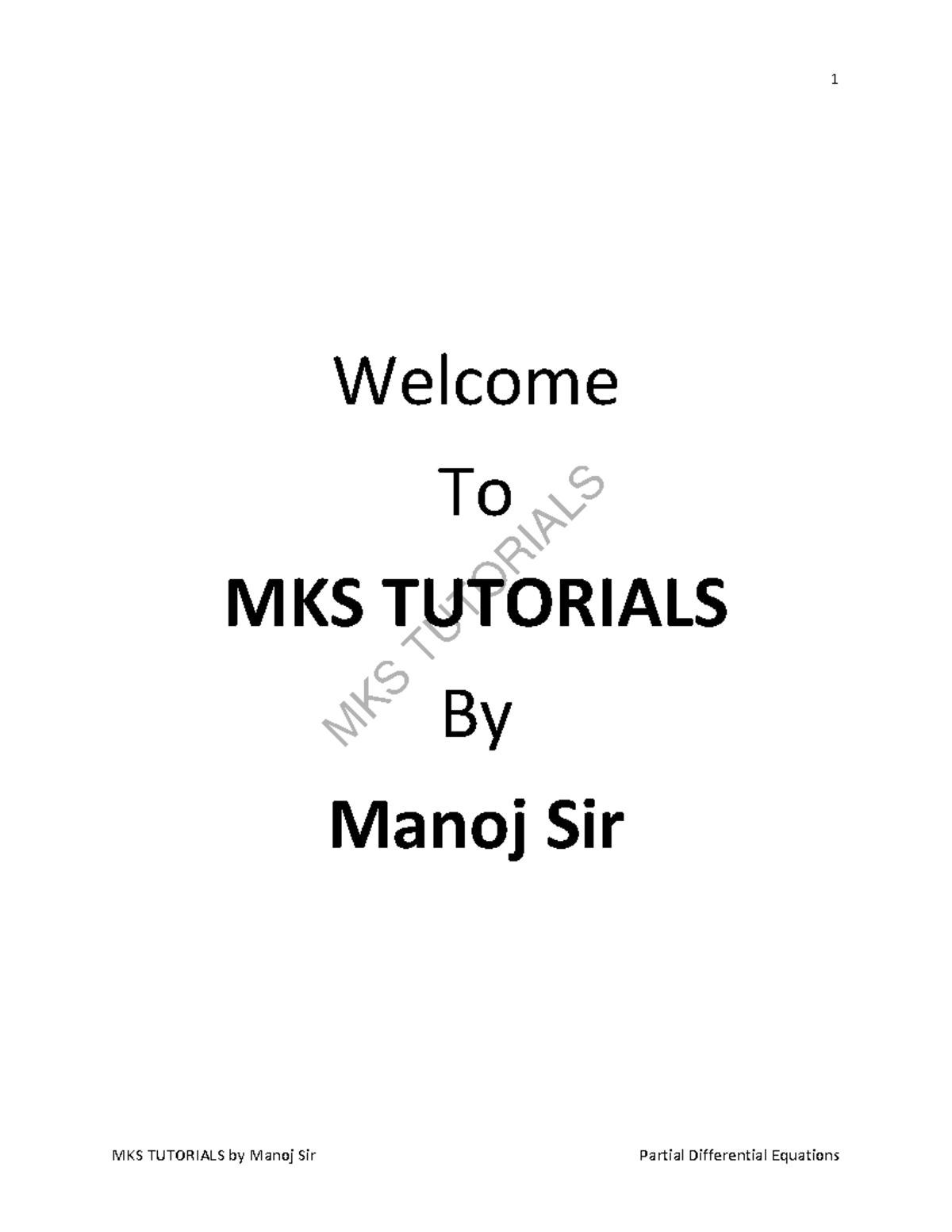 PDE 101: Comprehensive Notes on Partial Differential Equations - Studocu