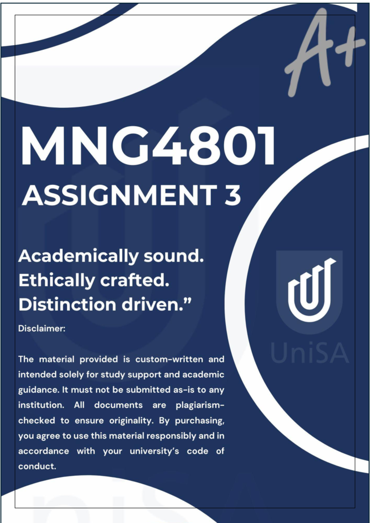 MNG4801 Assignment 3: Growth Strategies and Organisational Development - Studocu
