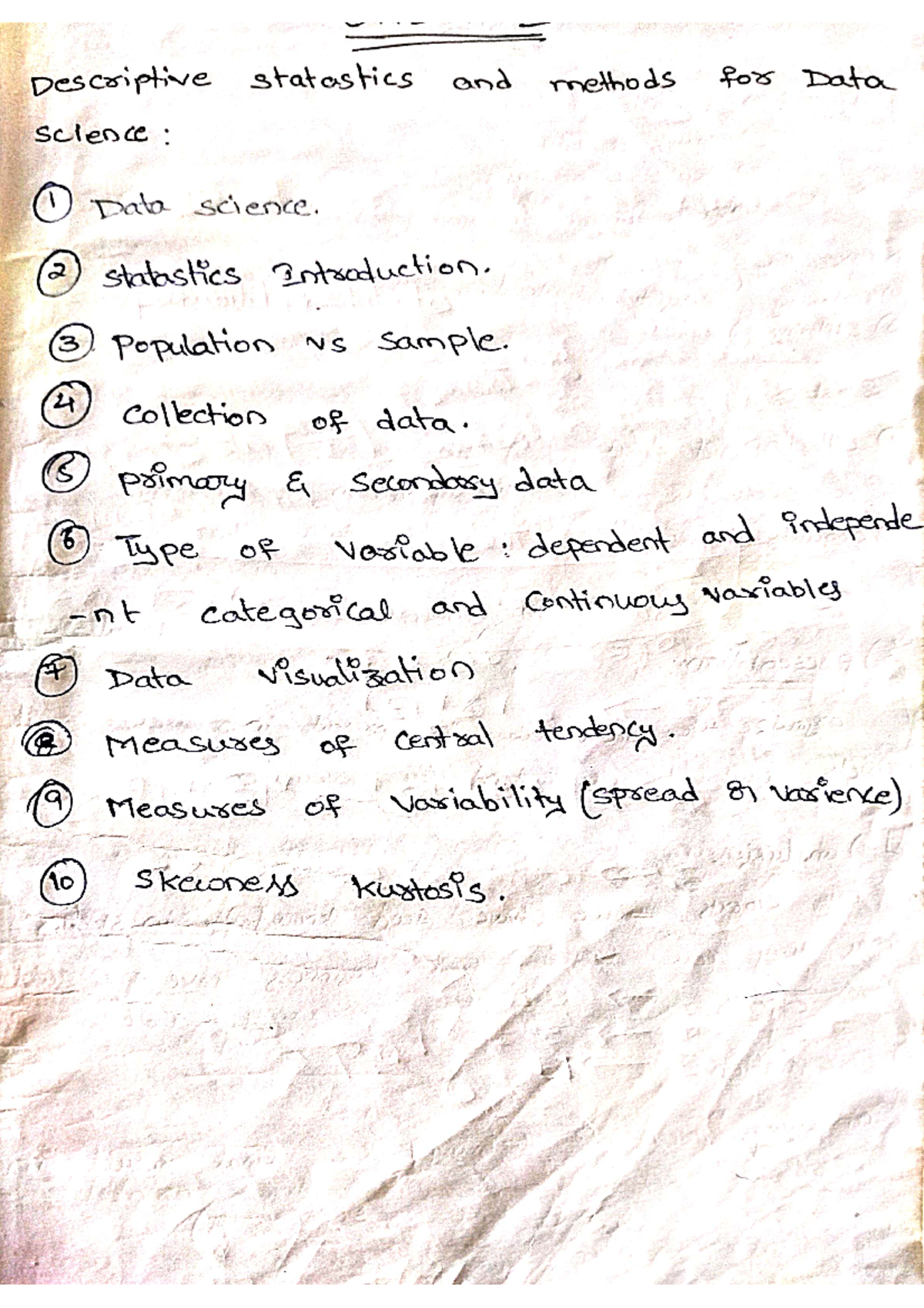 Pss unit 1 - Probability statistics - Descriptive statastics and ...