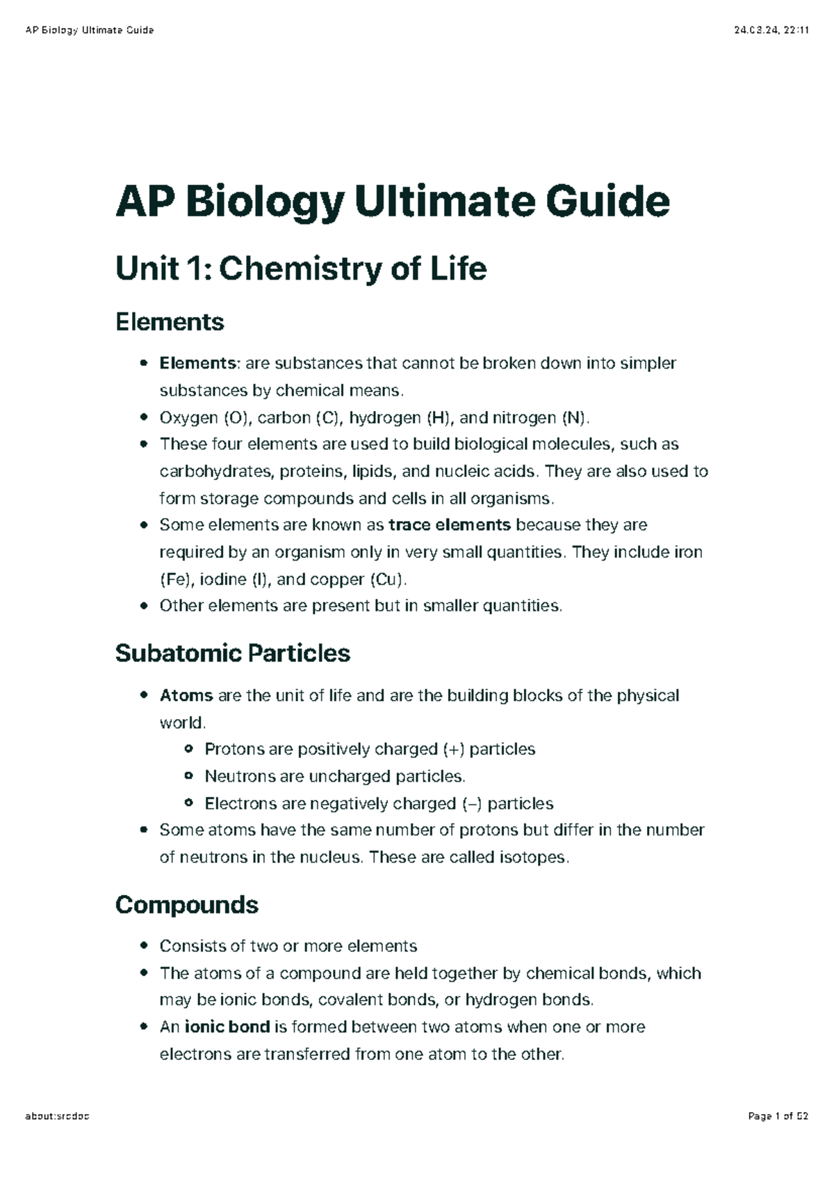 AP Biology Notes: Ultimate Study Guide for Units 1-3 - Studocu
