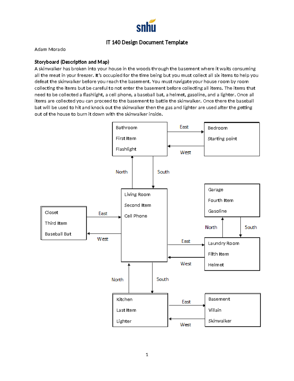 IT 140 Project One - IT 140 Design Document Template Adam Morado ...