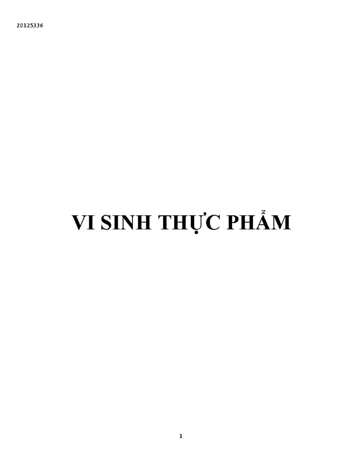 VSTP-VSV - Tìm Hiểu Về Vi Sinh Và Độc Tố Trong Thực Phẩm - Studocu