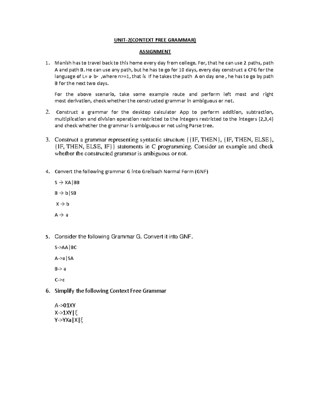 UNIT 2 Assignment - Practice material for CT2 Exam - UNIT- 2 (CONTEXT ...