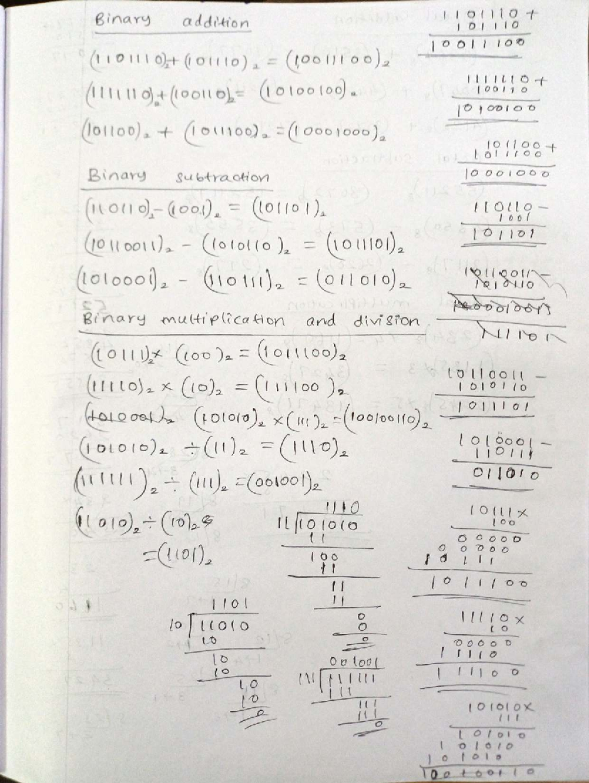 Binary Operations and Octal Calculations: 100170 LCD Problems - Studocu
