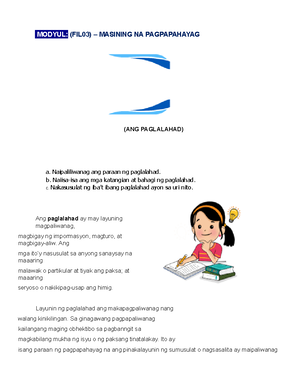 [Solved] Pumili ng tamang pangungusap na nagpapakita ng malinaw na ...