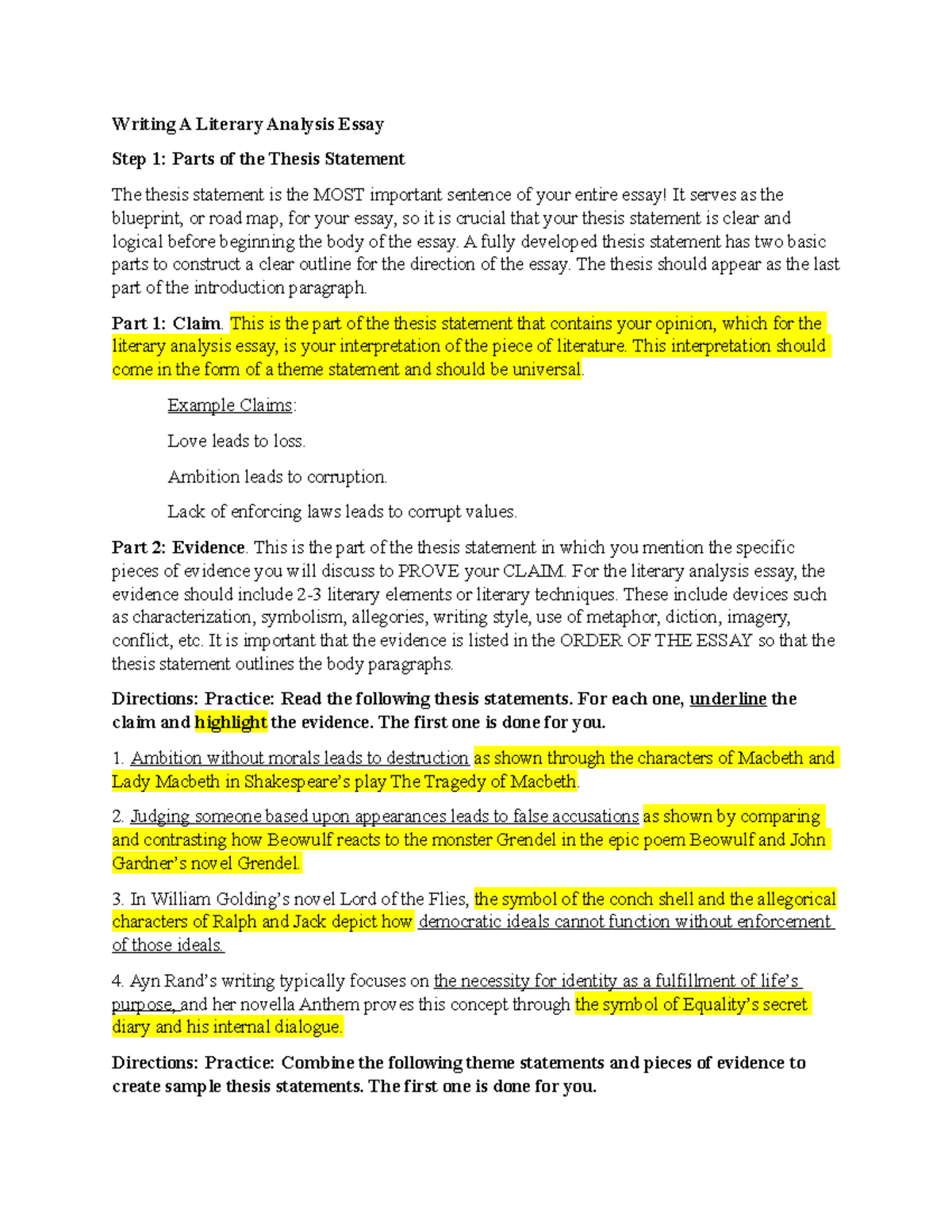 The Alchemist Writing A Literary Analysis Thesis Statement - Writing A ...