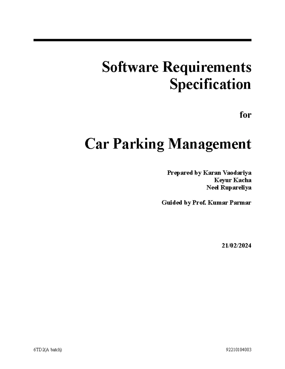 SRS Document for Food Delivery System - INSTITUTIONS FACULTY OF ...