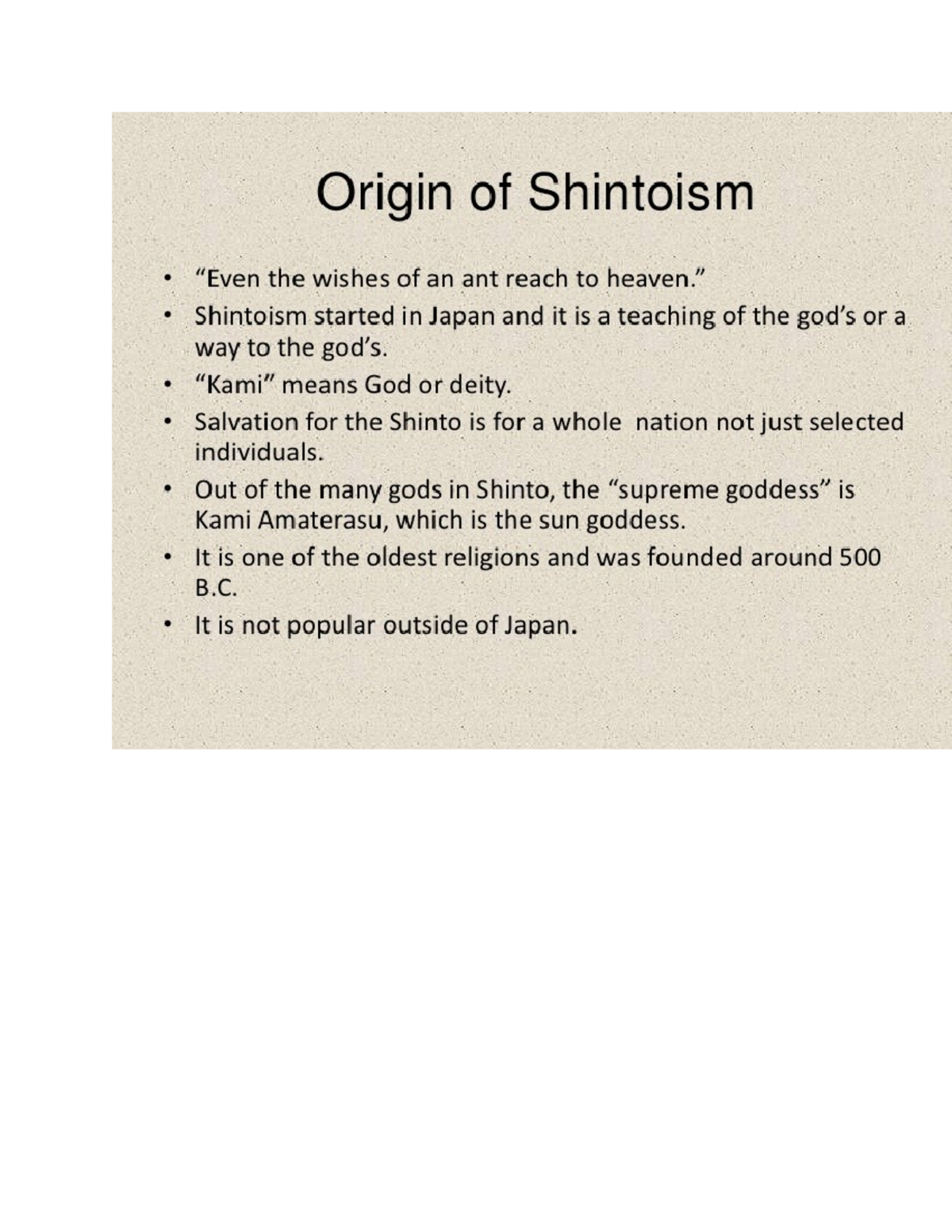 Shintoism: Origins, Beliefs, and Practices (Course Code: 7022515) - Studocu