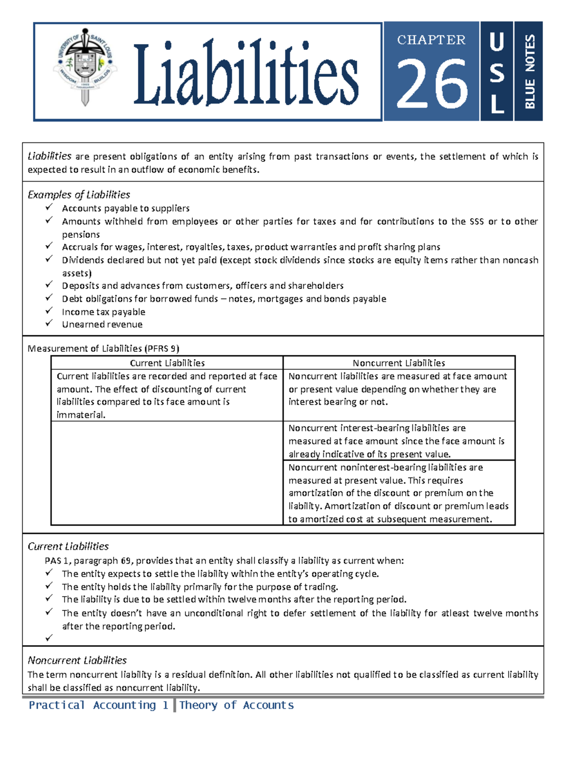 26 U S L BLUE NOTES: Chapter 26 - Understanding Liabilities in ...