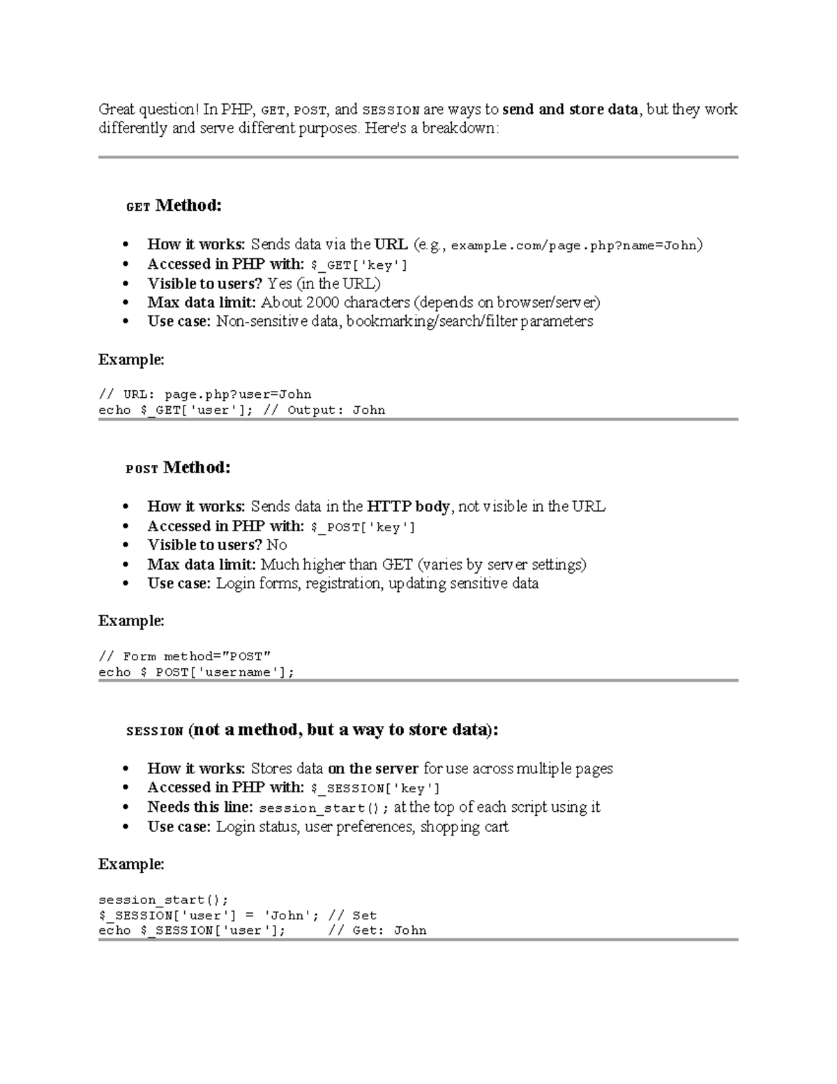 PHP GET and POST Methods Explained: A Comprehensive Guide - Studocu