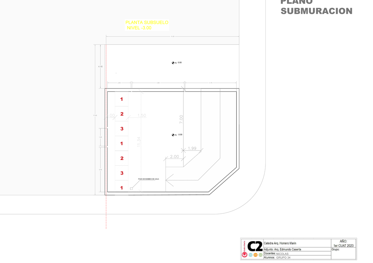 MRN ACT2 Planosubmuración - PLANTA SUBSUELO ####### NIVEL -3 ...