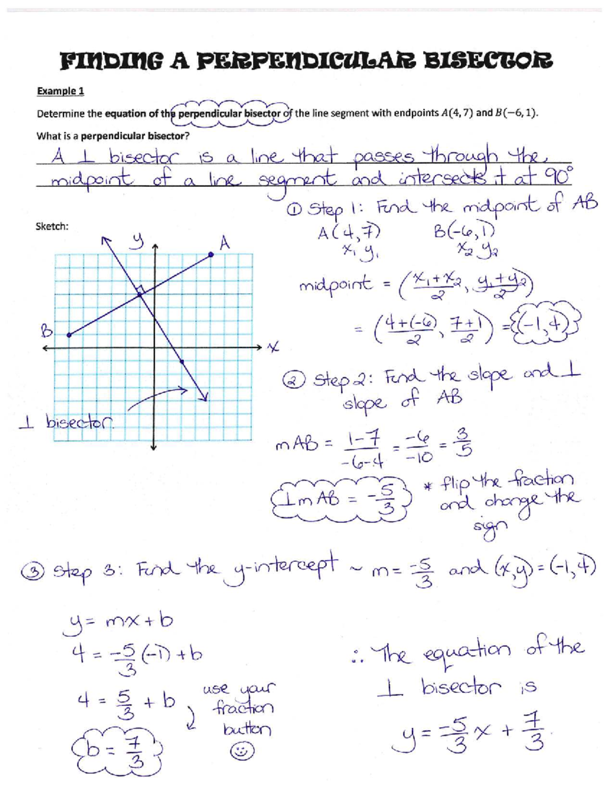Final Exam Study Guide: Perpendicular Bisector in Geometry (XYZ123 ...