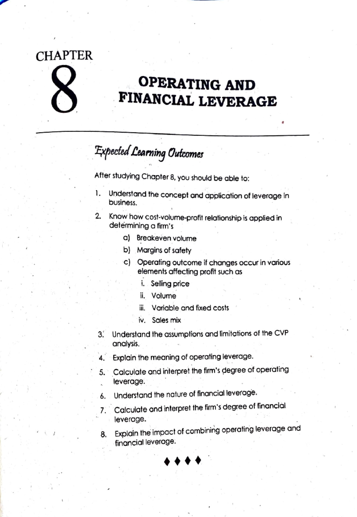 Chapter 8: Financial Management Insights - Cabrera's Key Concepts - Studocu