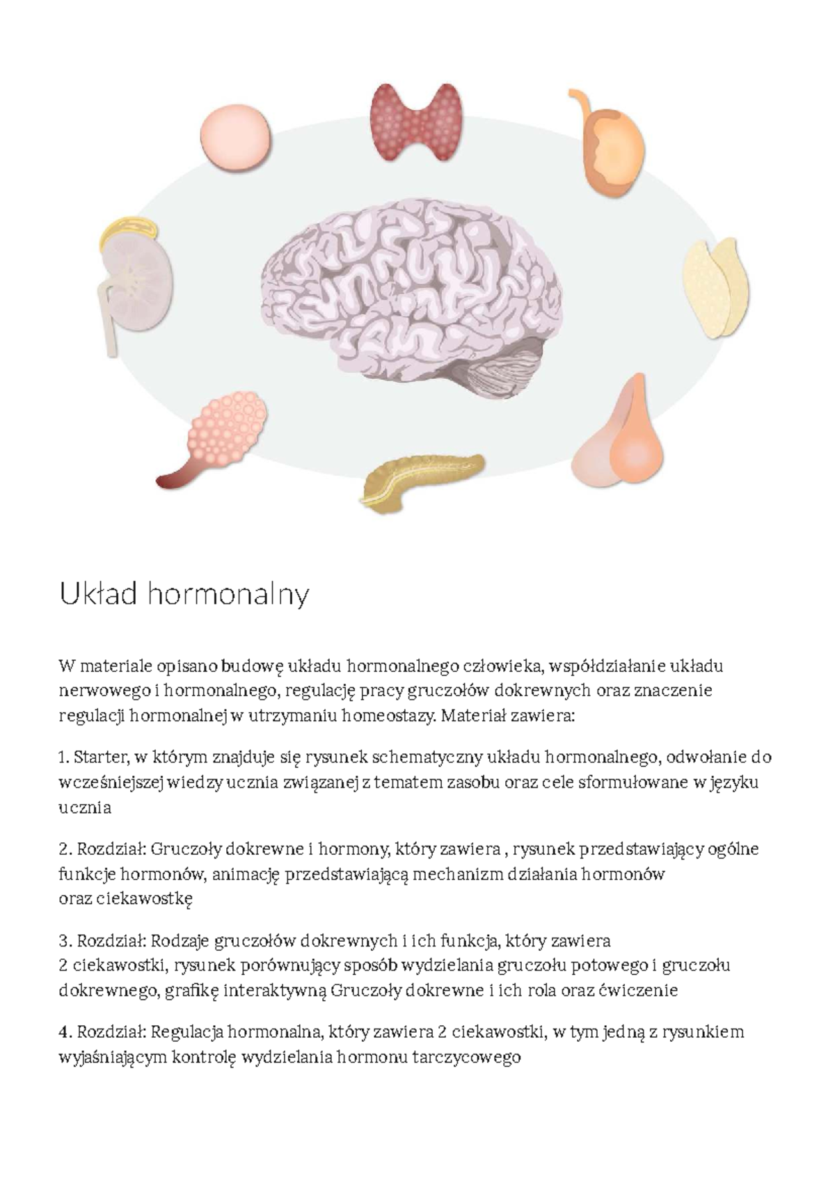 Uklad hormonalny - notatki do nauki o gruczołach dokrewnych - Studocu