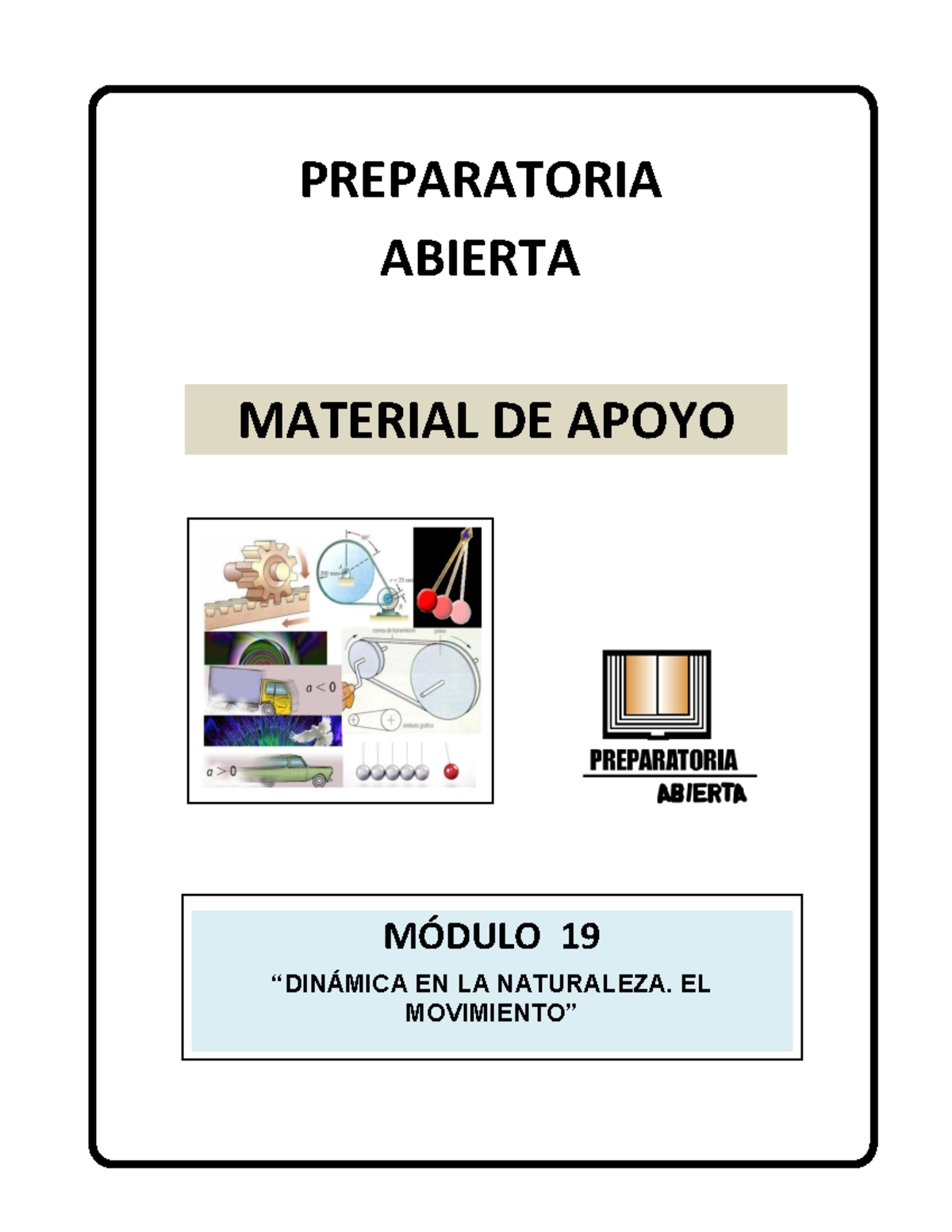 MÓDULO 19: DINÁMICA EN LA NATURALEZA Y EL MOVIMIENTO - MATERIAL DE ...