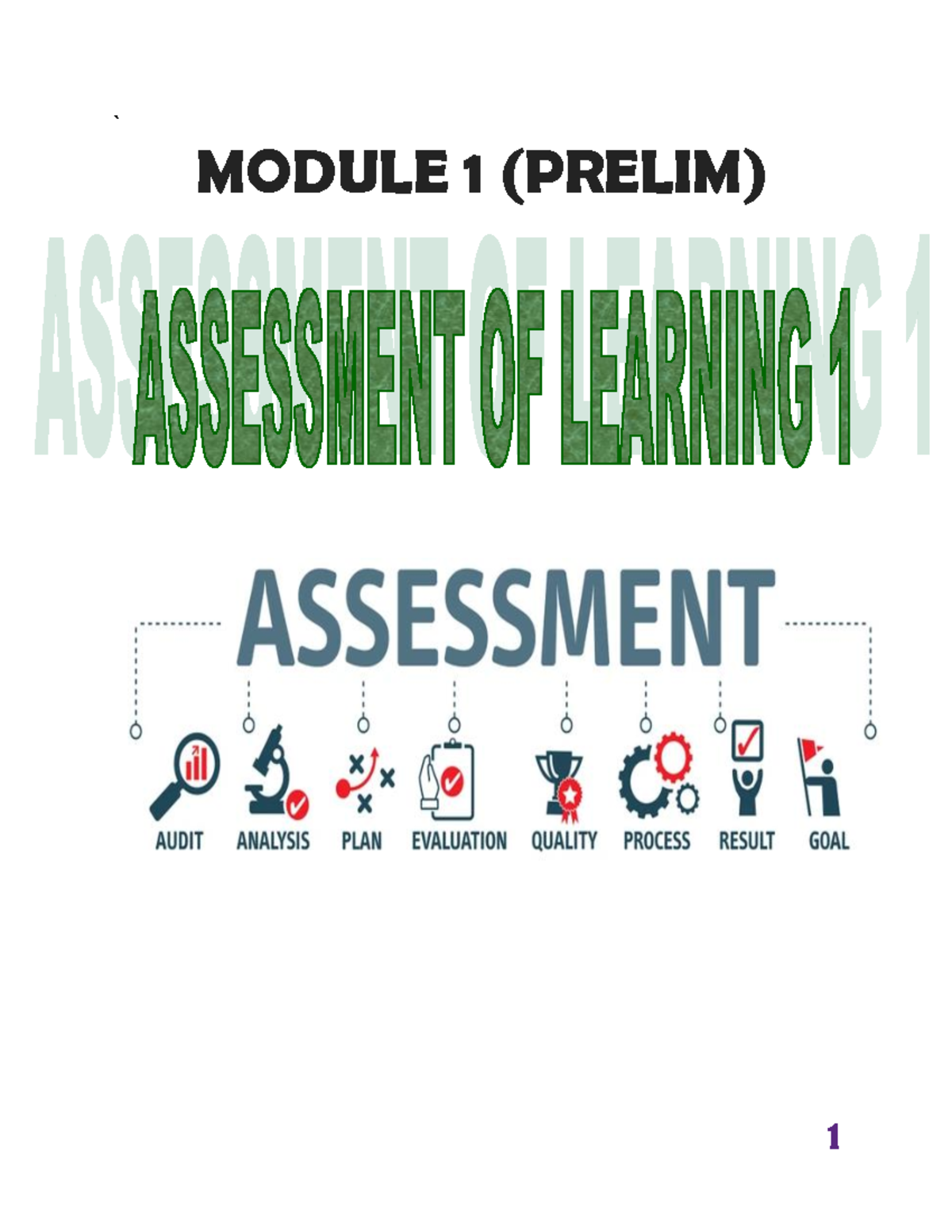 Module 1 Assessment OF Learning 1 - MODULE 1 (PRELIM) ` I. SHIFT OF EDUCATIONAL FOCUS FROM ...