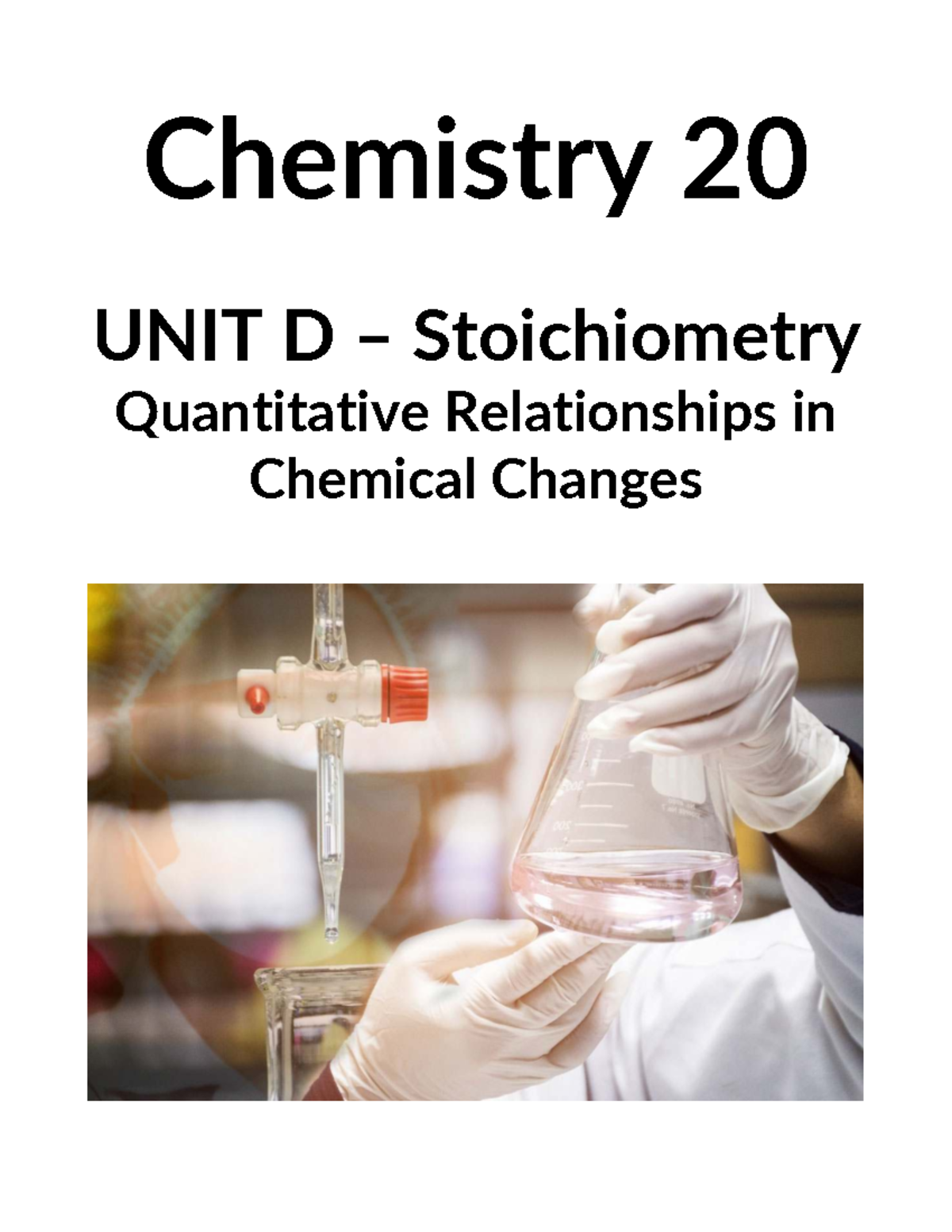 Chemistry 20: Unit D – Stoichiometry Overview - Studocu