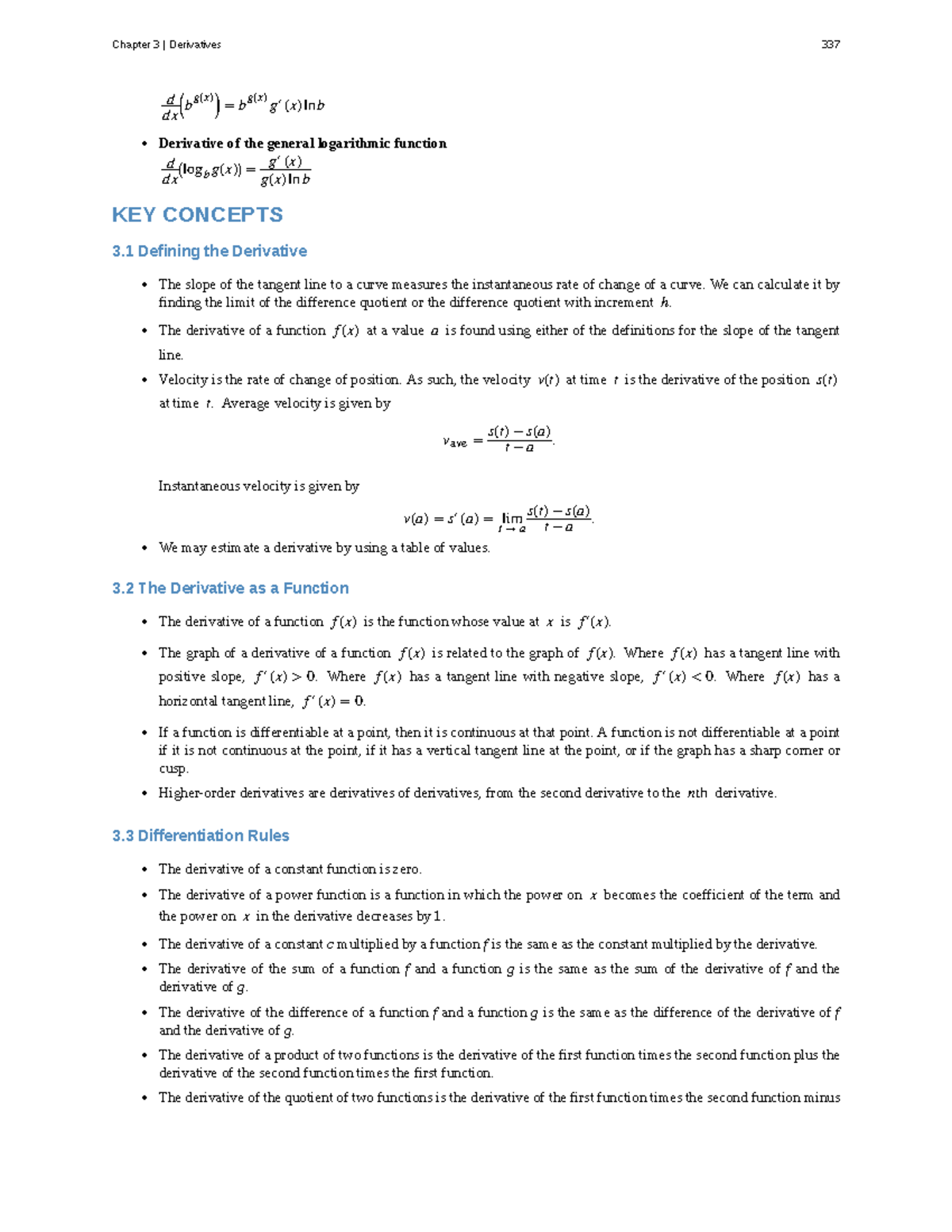 Chapter 3: Derivatives in Calculus (Volume 1, Part 173) - Studocu