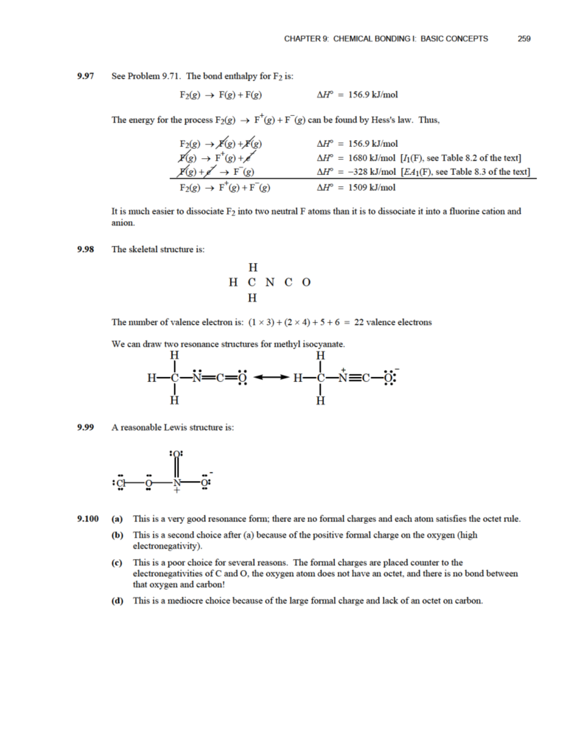 CH 9: Chemical Bonding I Concepts - Solutions Manual (Chemistry 10th Ed ...