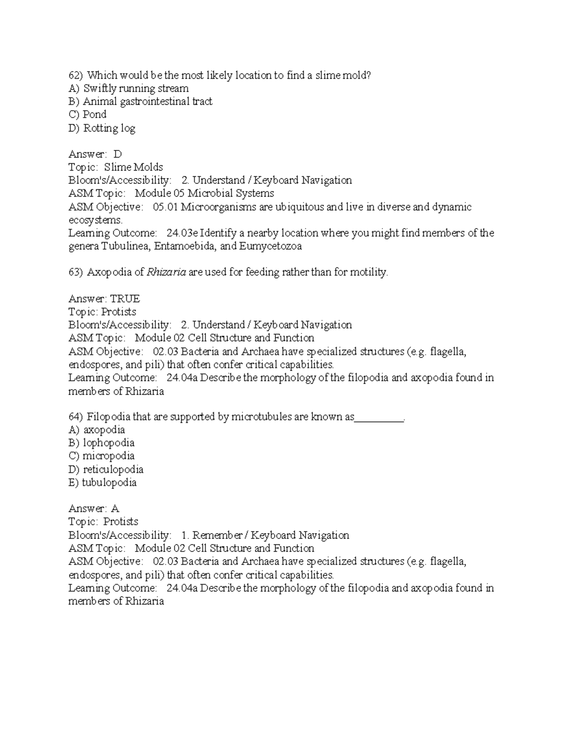 Test Bank for Prescott's Microbiology 12th Ed. (ASM) - Studocu