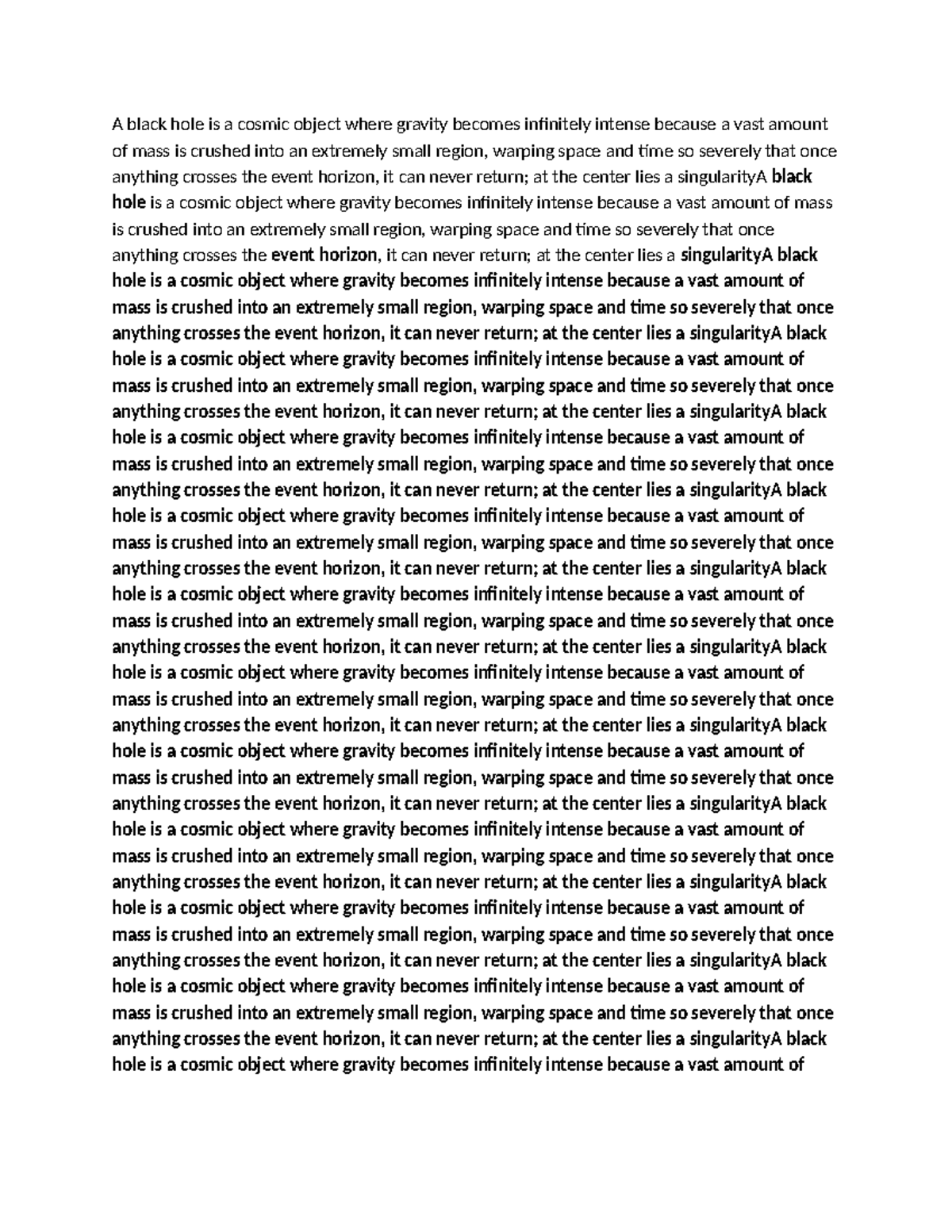 Understanding Black Holes: Cosmic Gravity and Singularities - Studocu