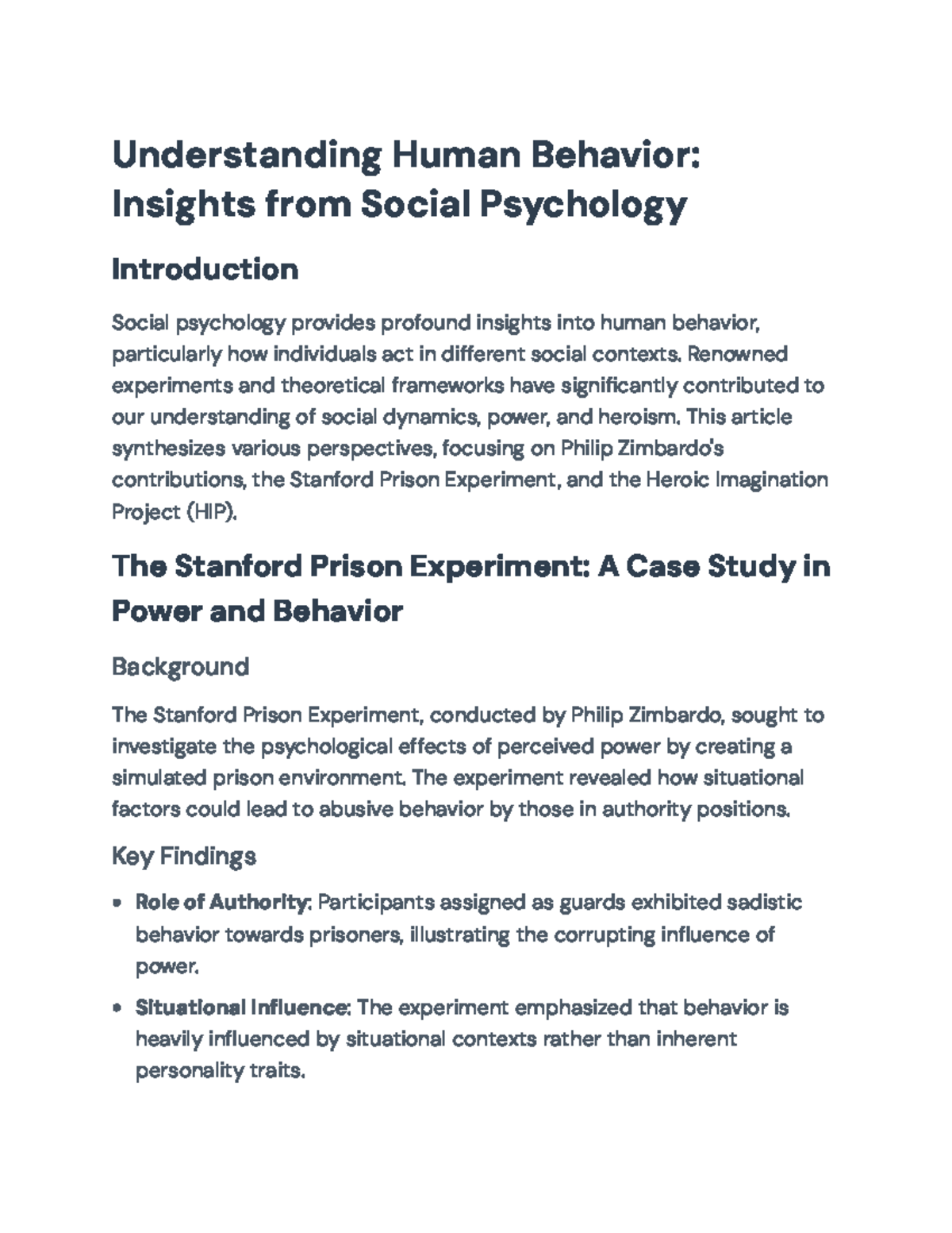 Social Psychology Insights: Zimbardo's Experiments & Human Behavior ...