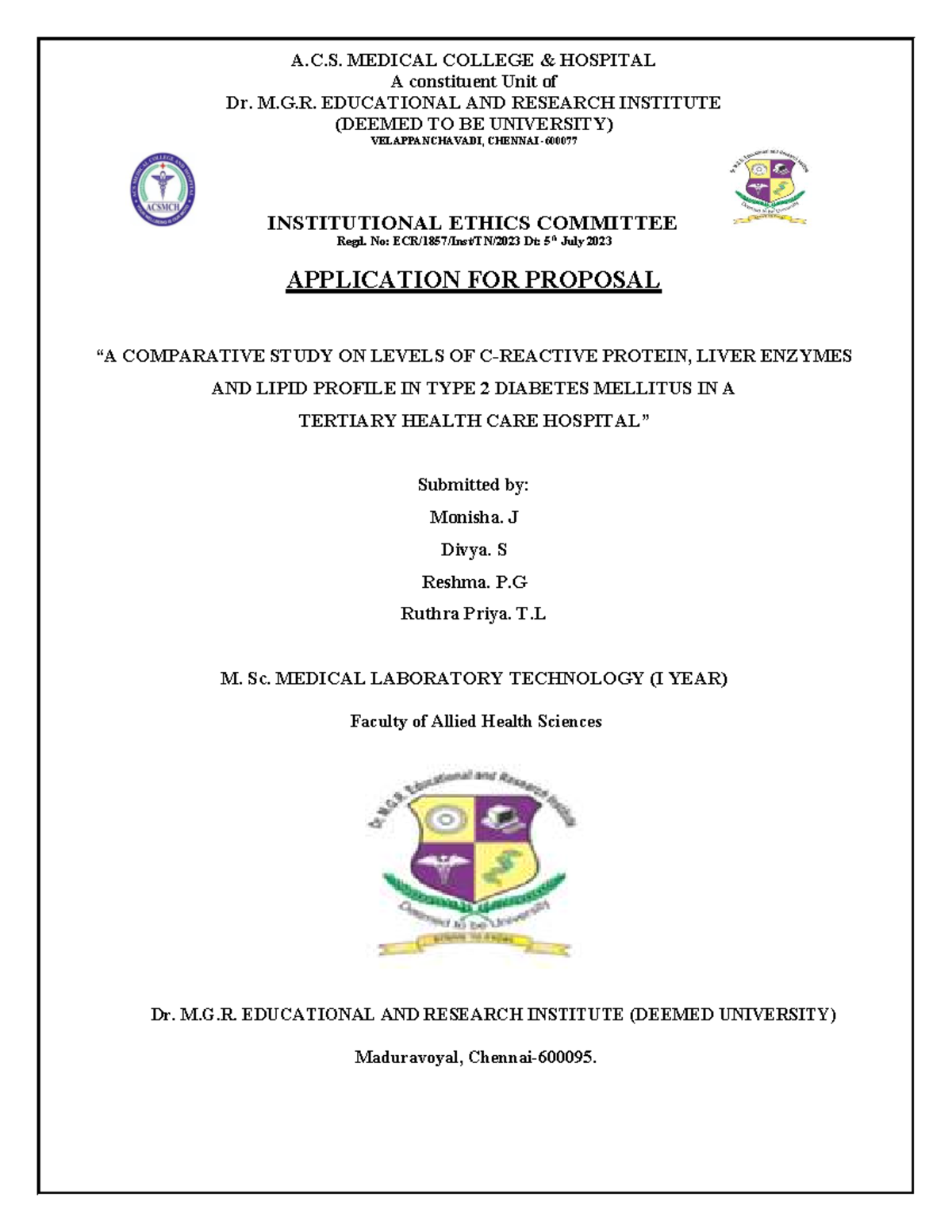 Comparative Study on Protein, Liver Enzymes & Lipid Profile in T2DM - M ...