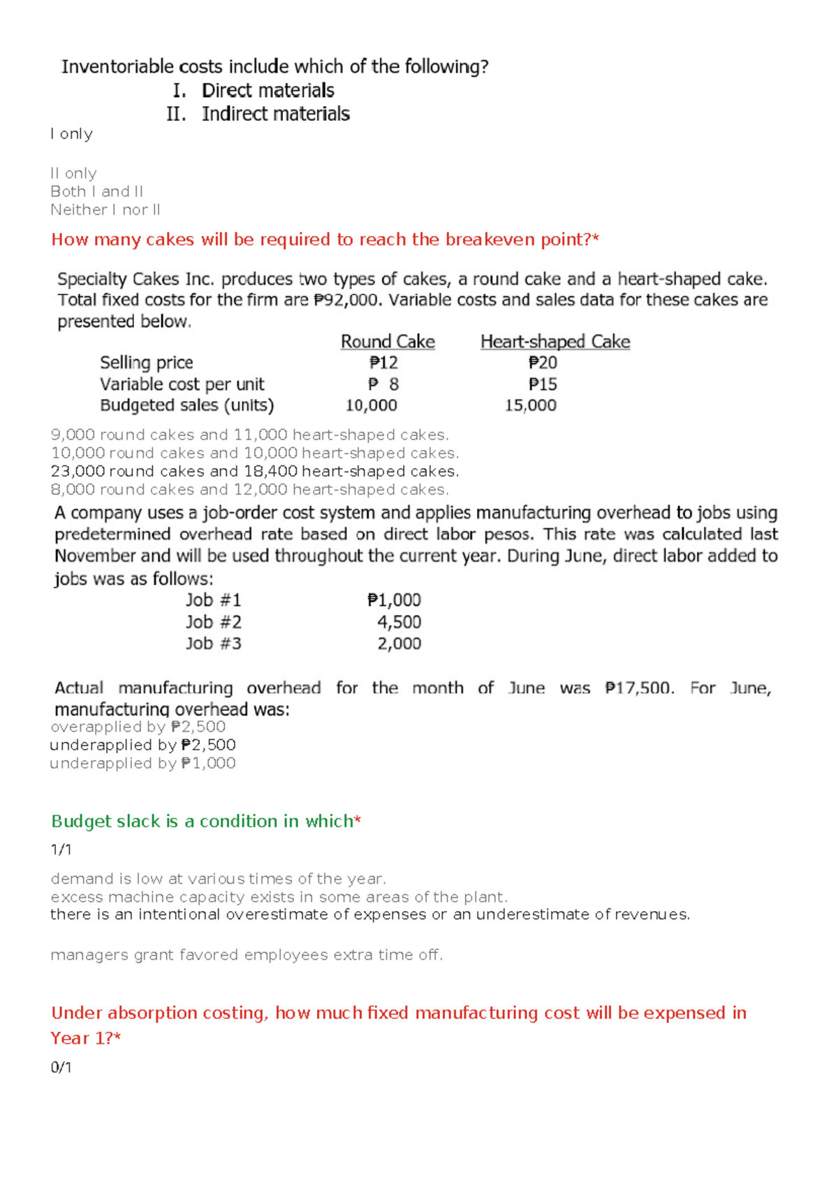 Week 2 MAS - Management Science Reviewer: Costing and Inventory ...