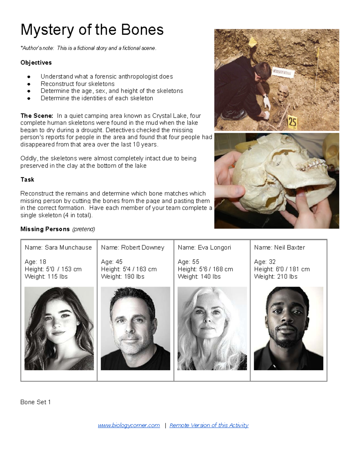 Forensic Anthropology: Mystery of the Bones Analysis (FAN 101) - Studocu