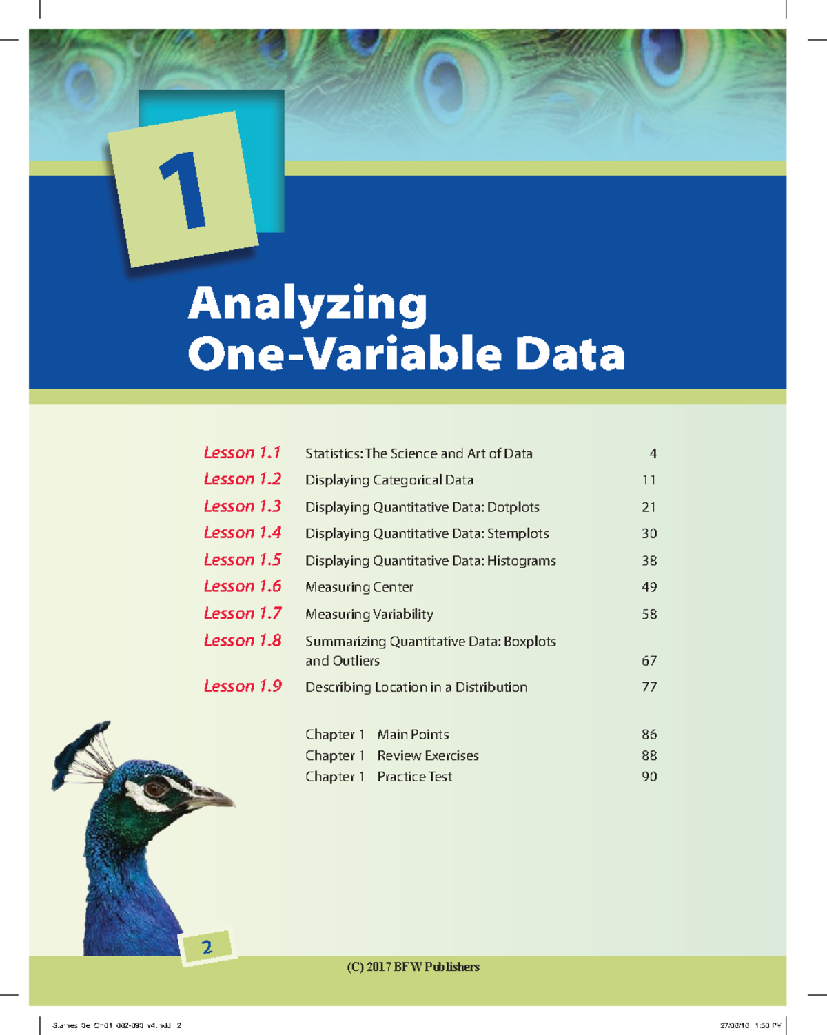 Analyzing Data: Statistics Concepts and Applications (Course Code: 1 ...