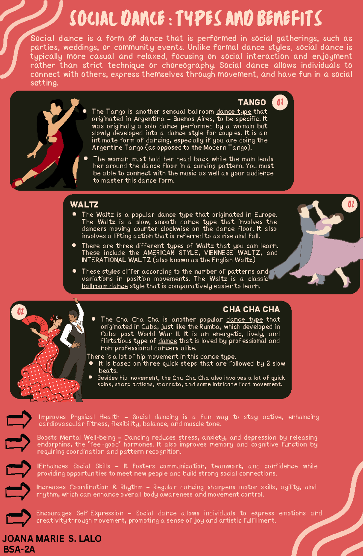 Infographics ( Pathfit) - sOCIAL DANCE : TYPES AND BENEFITS TANGO The ...