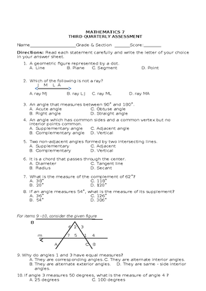 Math 10 Q4 Module 1 - 10 MATHEMATICS Quarter 4 – Module 1 Illustrating ...