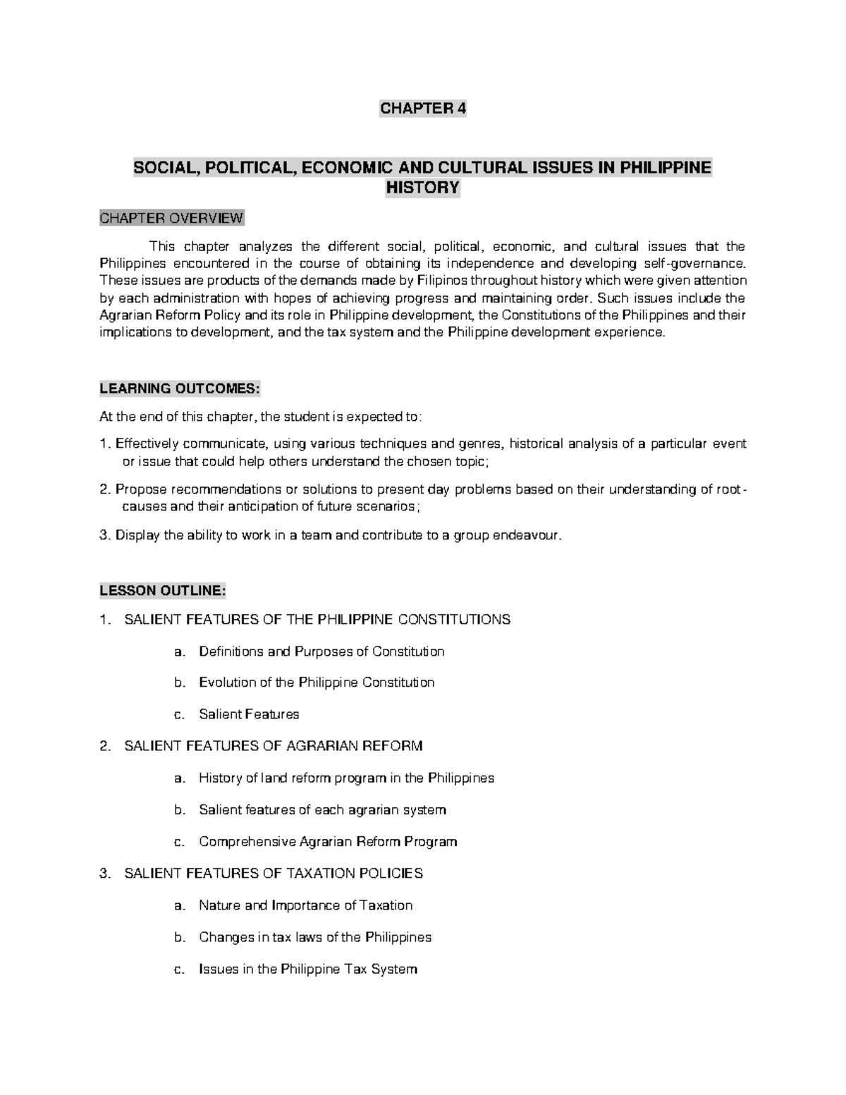 Philippine Constitution (POLI 101) - Social, Political, and Cultural ...