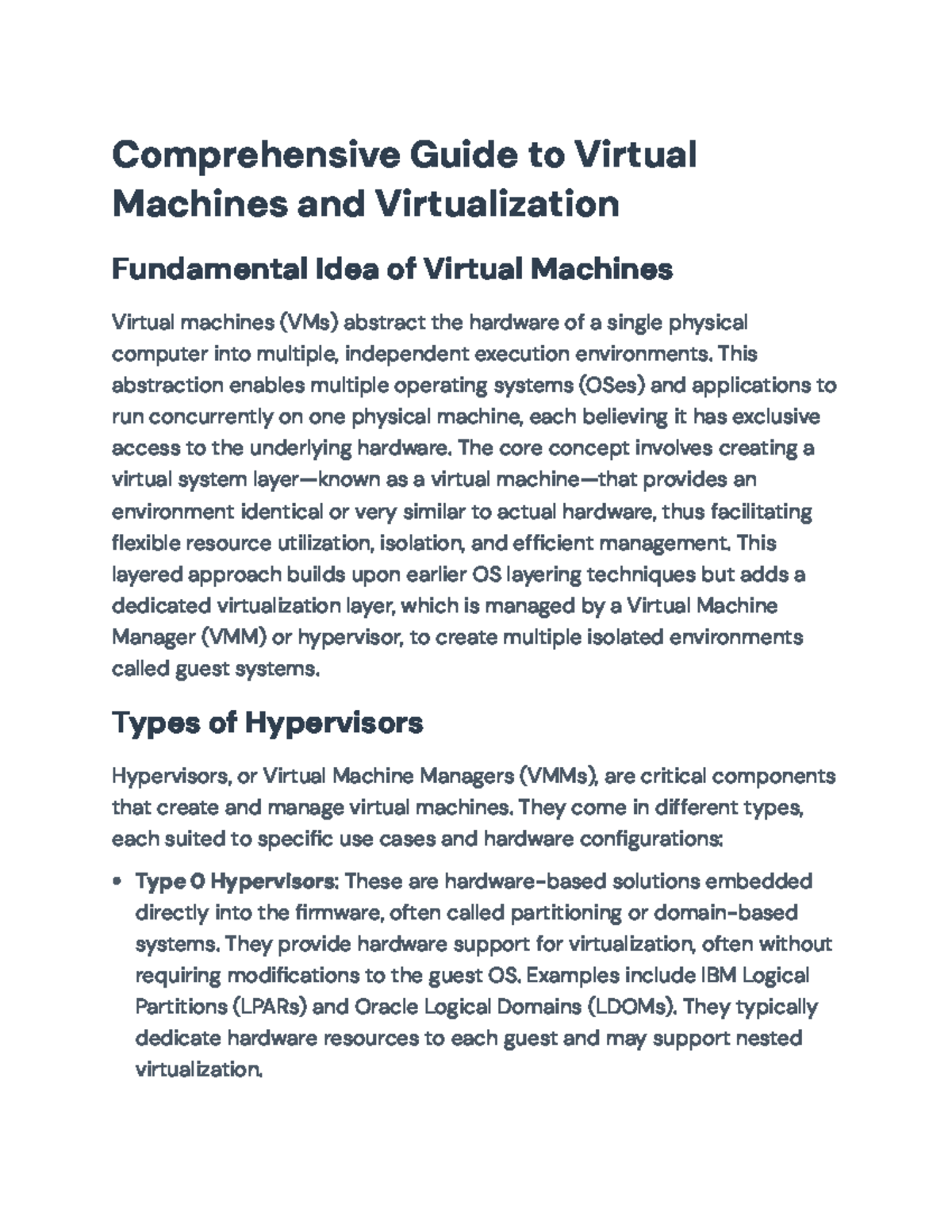Comprehensive Guide to VMs & Virtualization Techniques (CS101) - Studocu