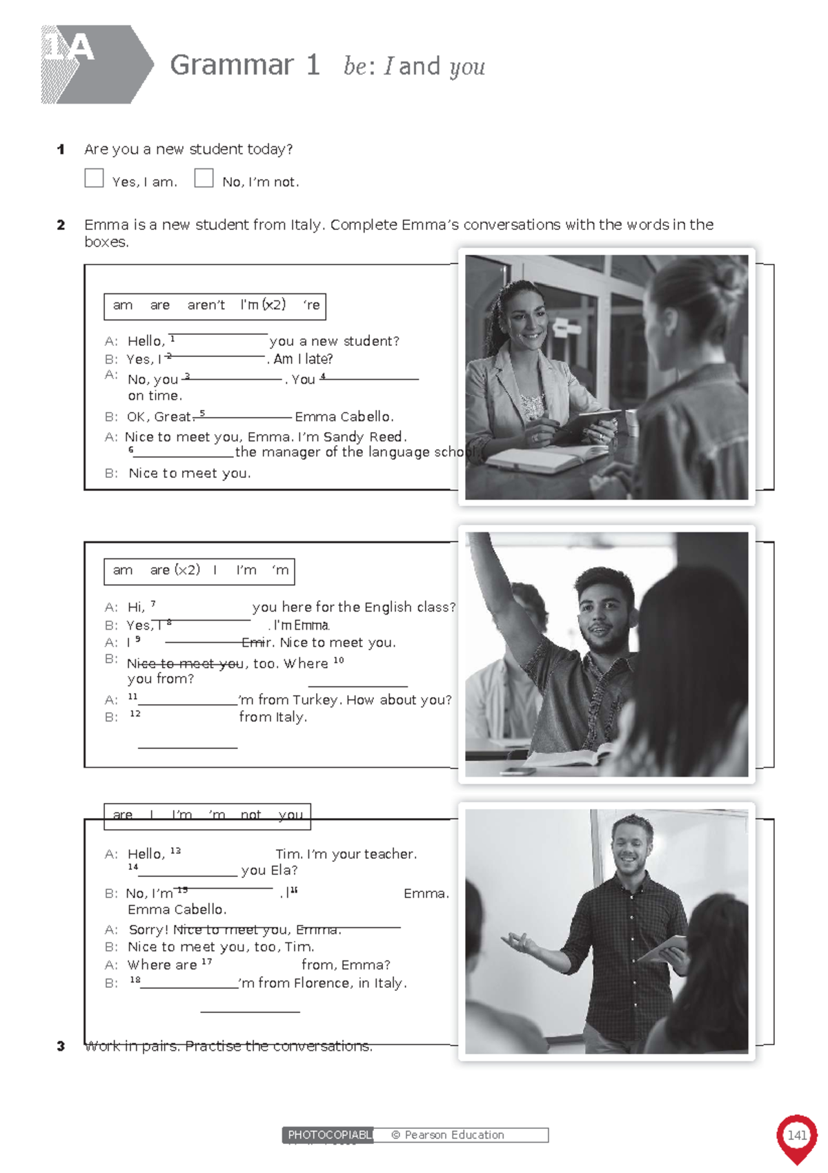 RM A1 PC 1A Grammar 1 - Conversations Practice - Studocu
