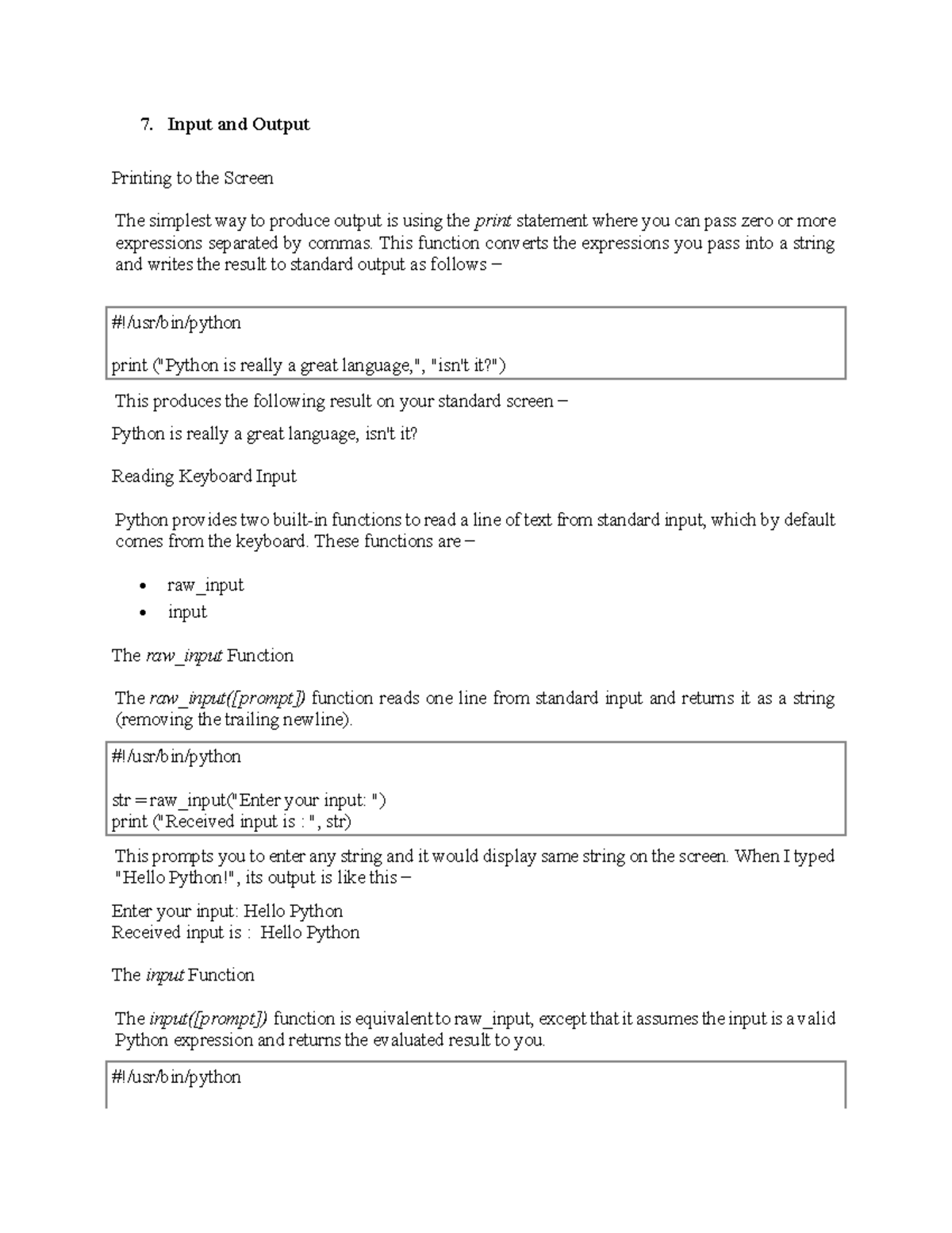 7 Input and Output - Statistical programming using python language ...